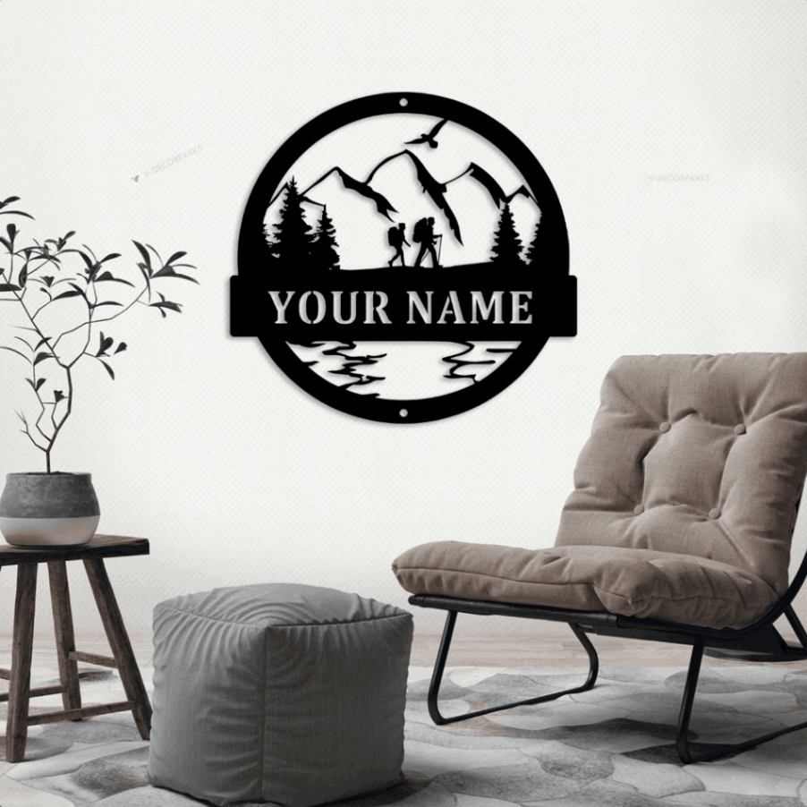 Hiking Great Outdoor Monogram Sign With Led Lights, New, Great Outdoor ...