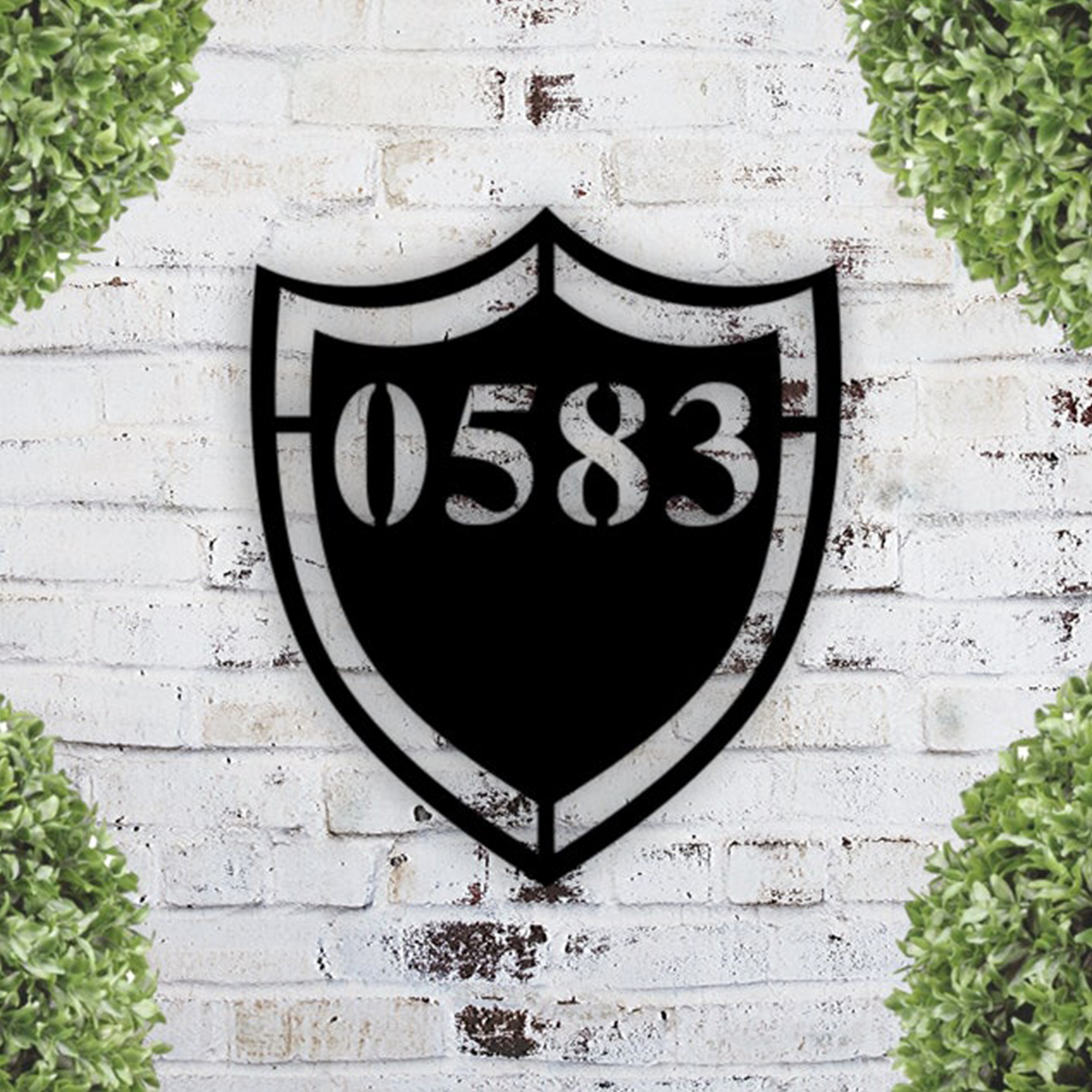 Customized Metal Wall Art, House Plaque Vintage Metal Sign - Shield ...