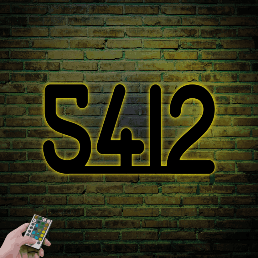 Large House Numbers With Led Lights, 10 Inch To 28 Inch Big Address ...