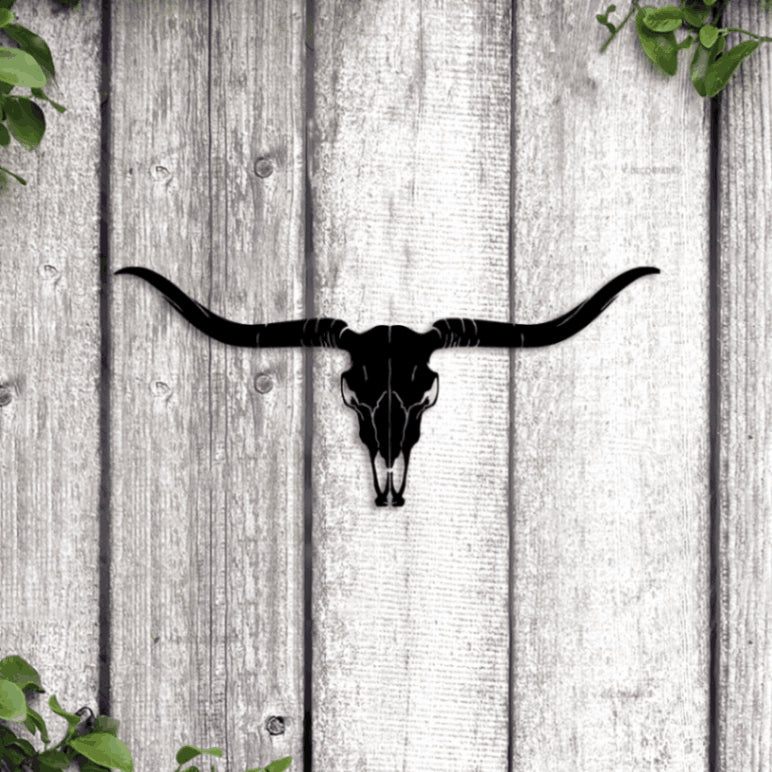 Longhorn Metal Wall Art With Led Lights, Longhorn Metal Art, Cow Skull ...