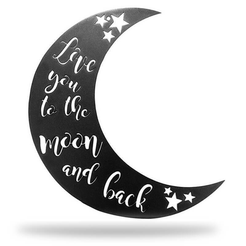 Half Moon Metal Sign Wall Decor, Metal Sign Outdoor, Cut Metal Sign ...