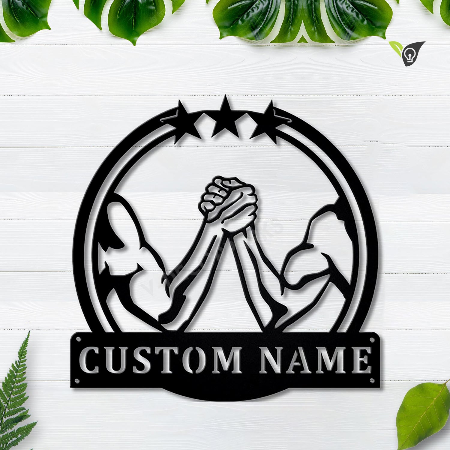 Personalized Arm Wrestling Monogram Metal Sign Art, Custom Arm ...