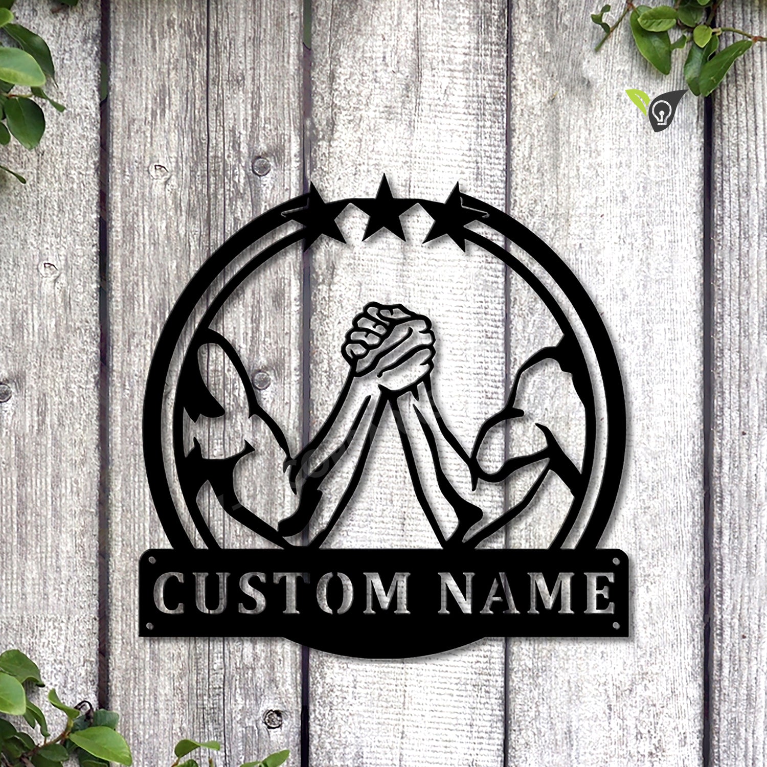 Personalized Arm Wrestling Monogram Metal Sign Art, Custom Arm ...