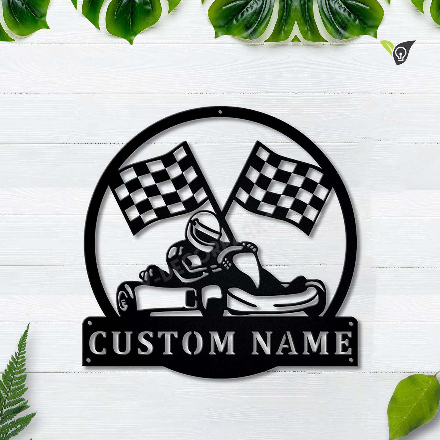 Personalized Go Kart Racing Monogram Metal Sign Art, Custom Go Kart ...