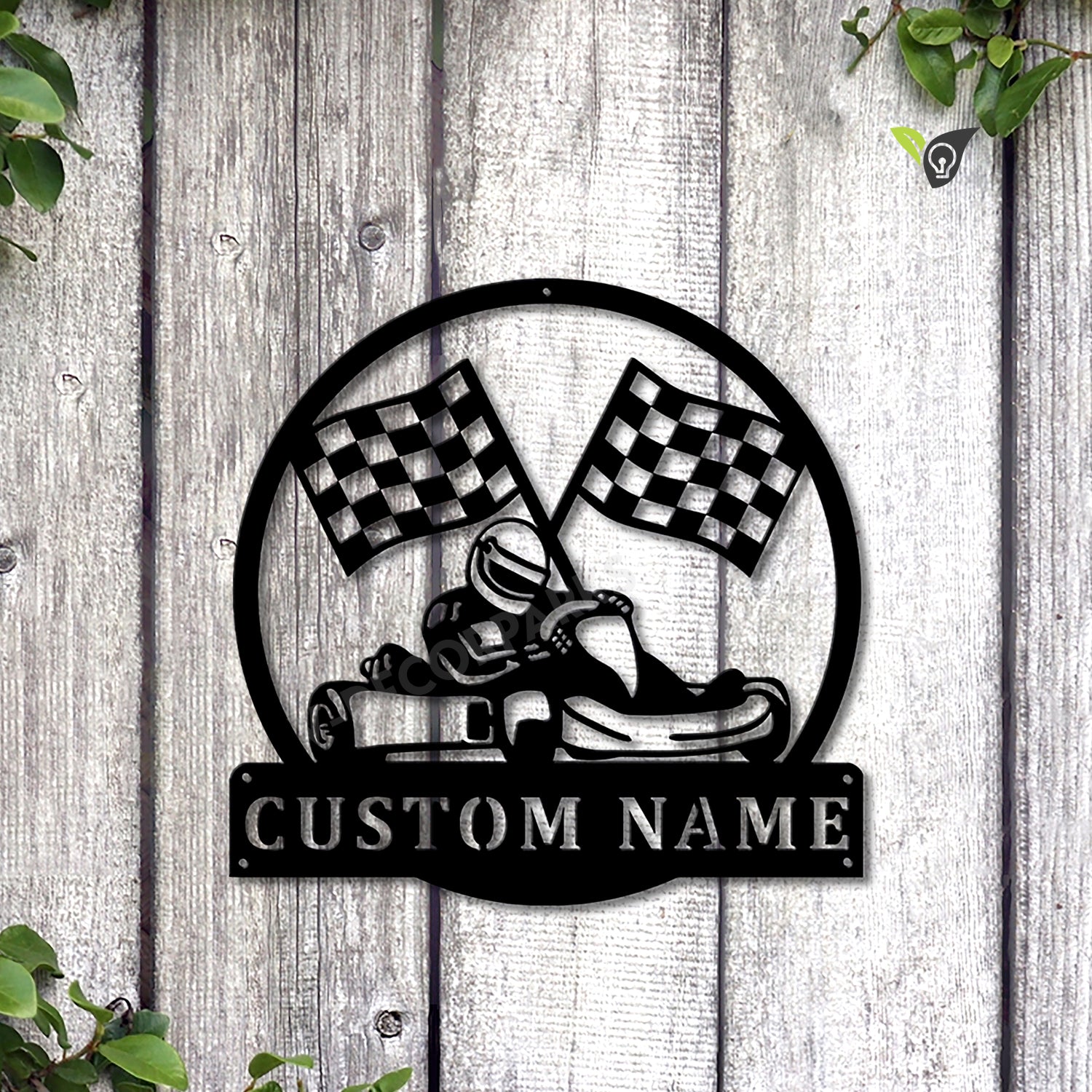 Personalized Go Kart Racing Monogram Metal Sign Art, Custom Go Kart ...