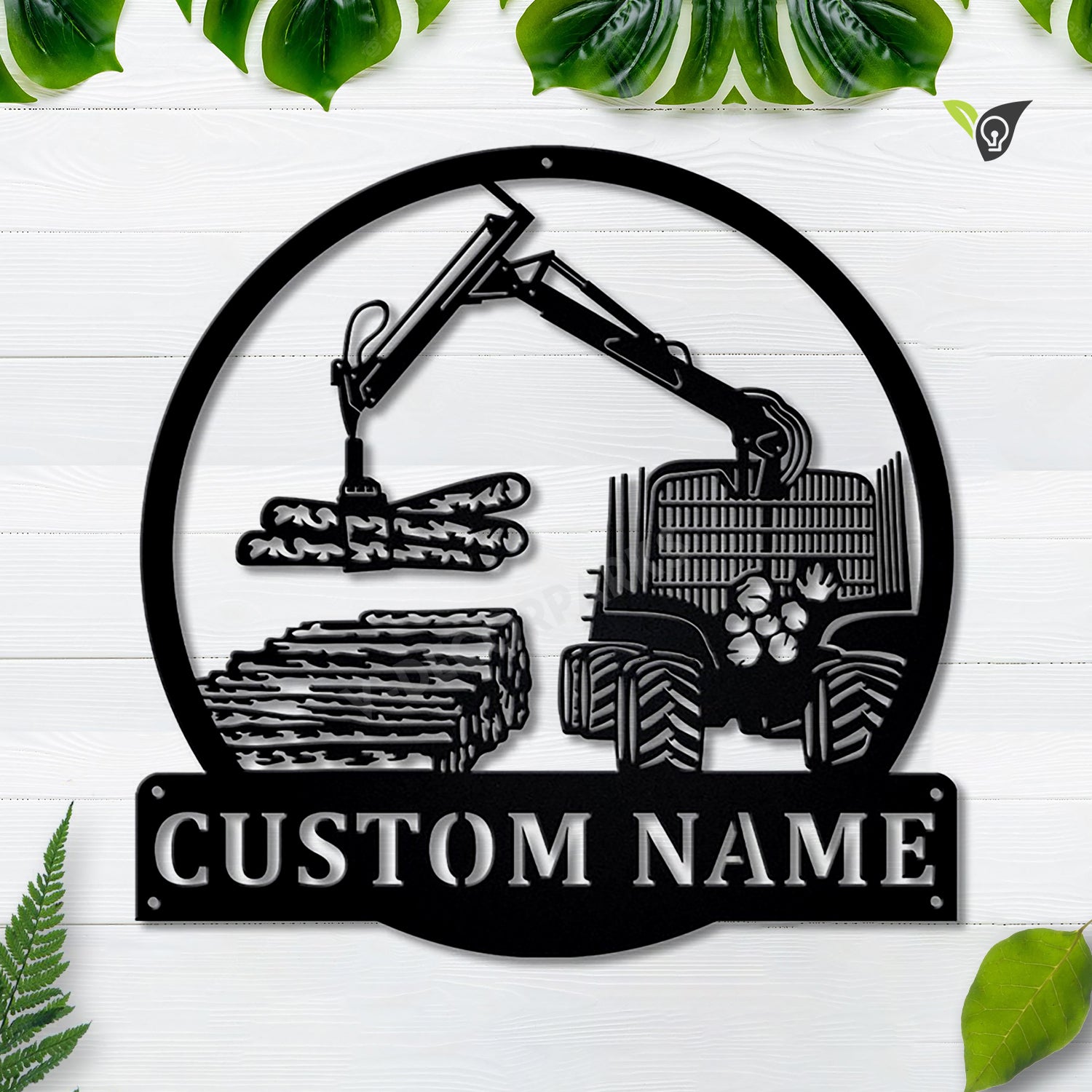 Personalized Logging Lumber Harvester Monogram Metal Sign Art, Custom ...