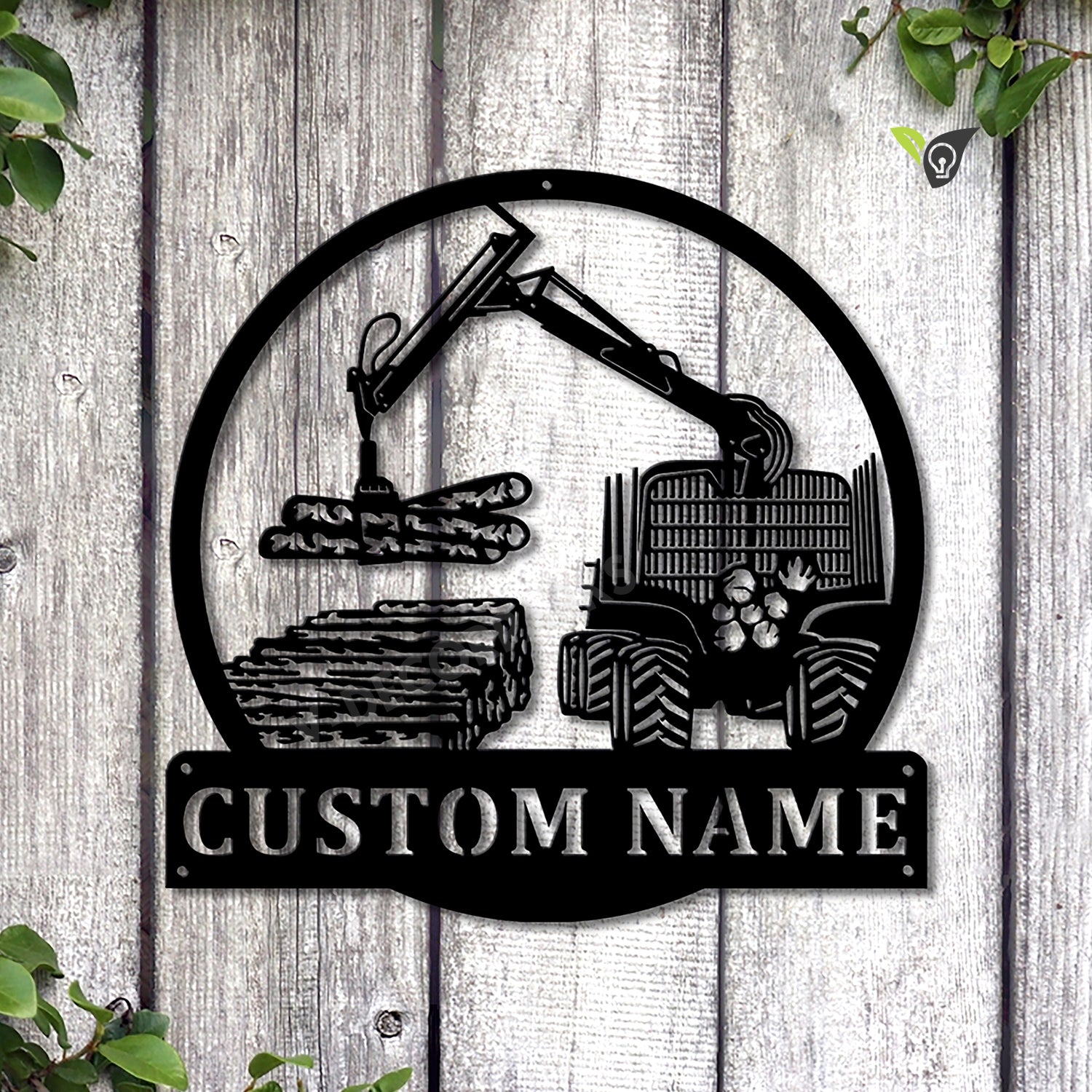 Personalized Logging Lumber Harvester Monogram Metal Sign Art, Custom ...