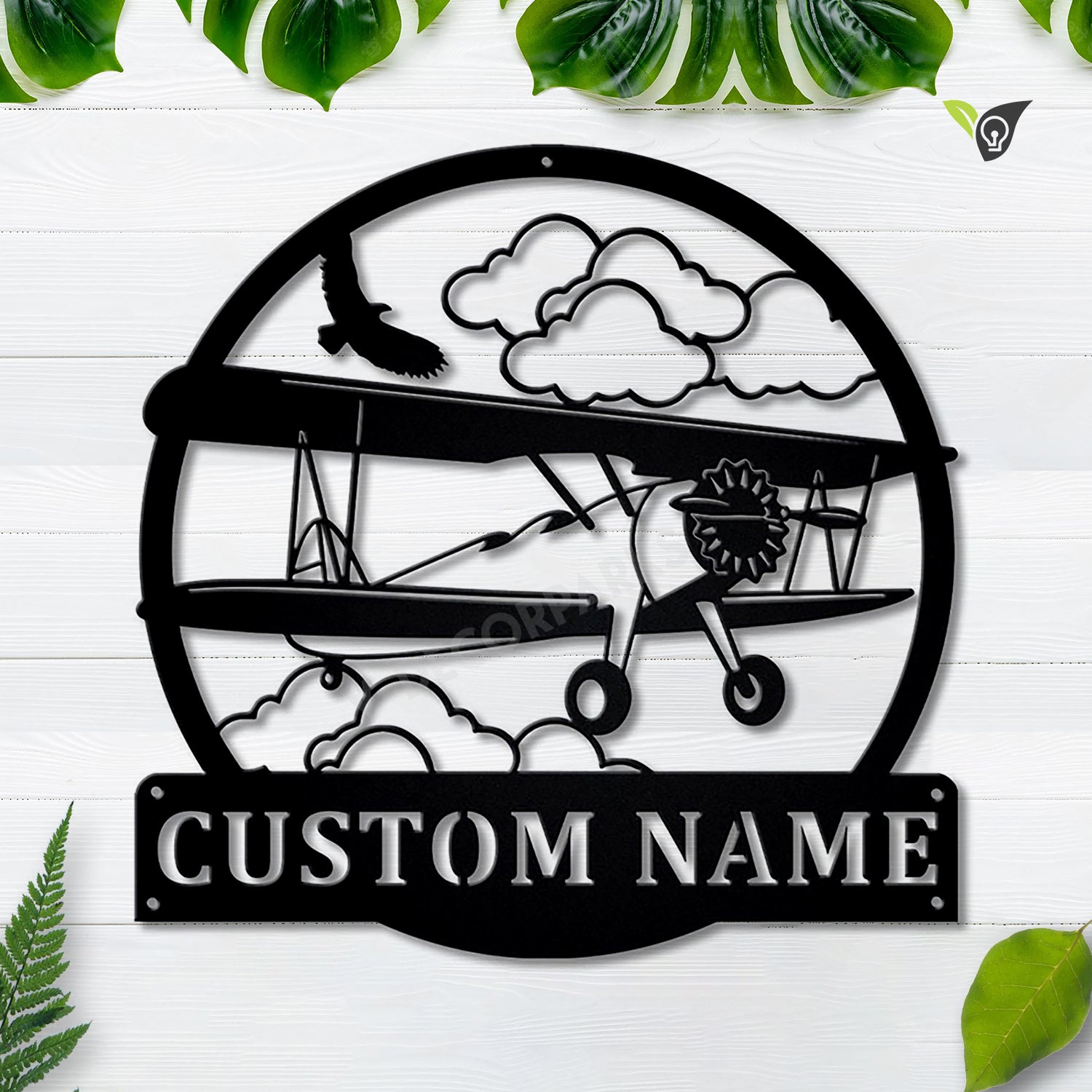 Personalized Propeller Airplane Monogram Metal Sign Art, Custom ...