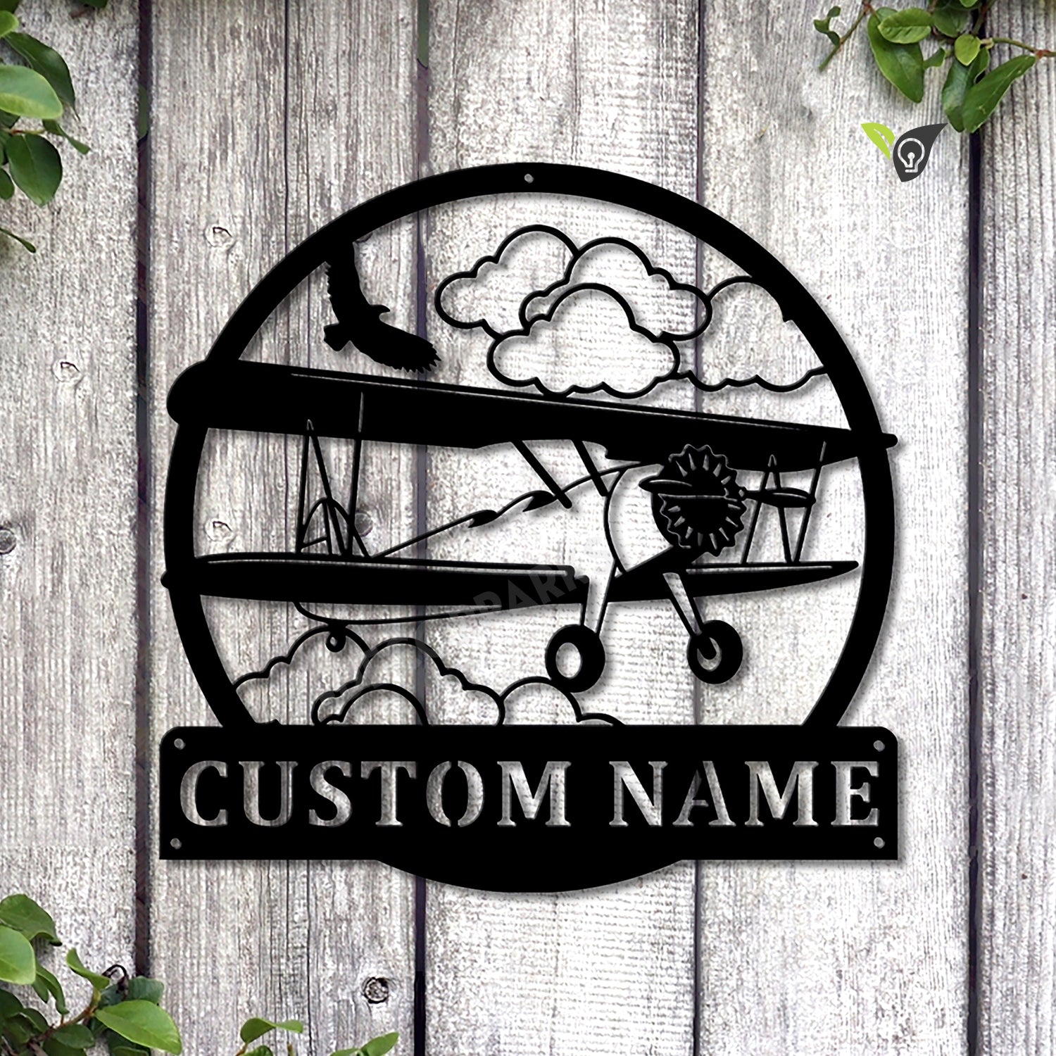 Personalized Propeller Airplane Monogram Metal Sign Art, Custom ...