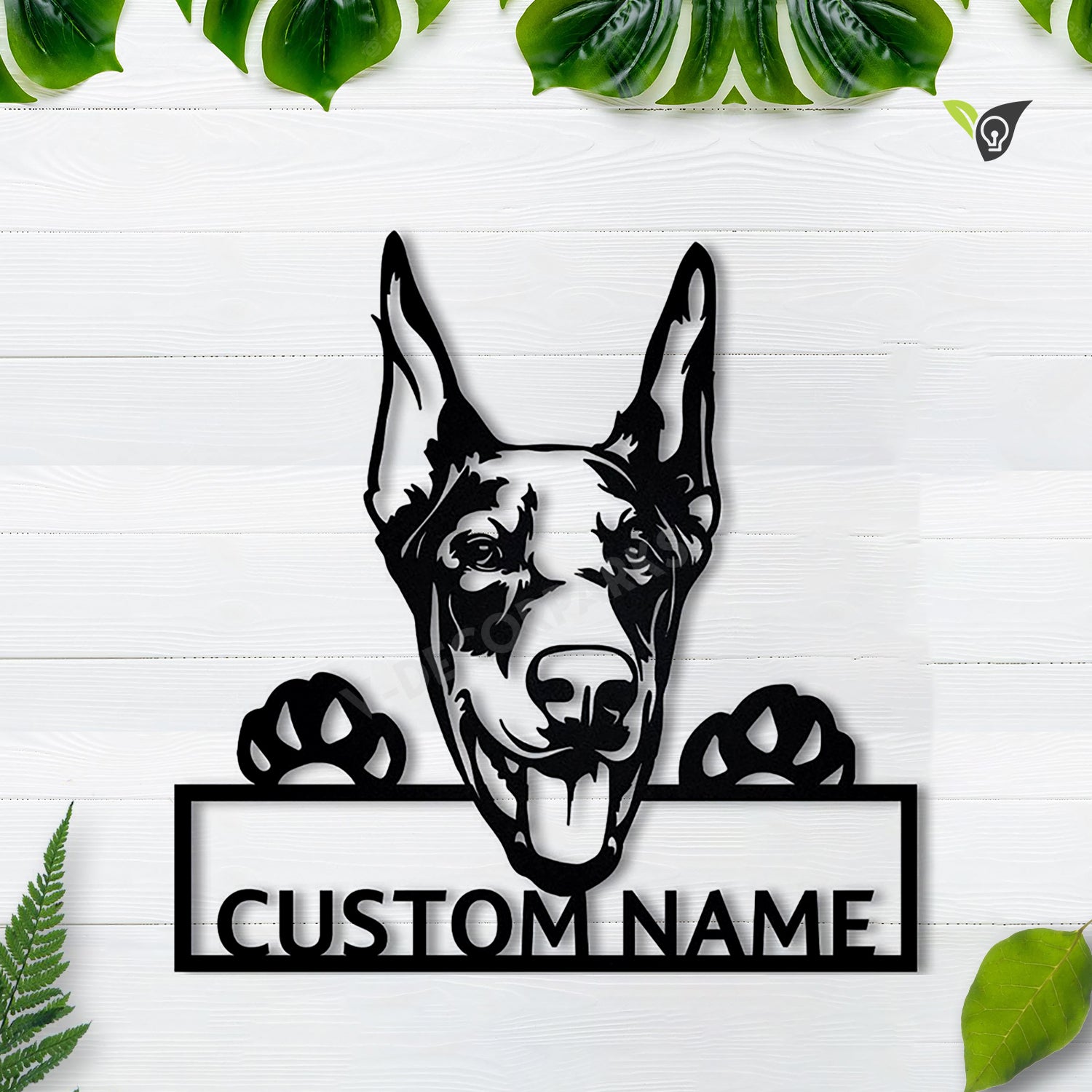 Personalized Doberman Dog Metal Sign Art, Custom Doberman Dog Metal ...