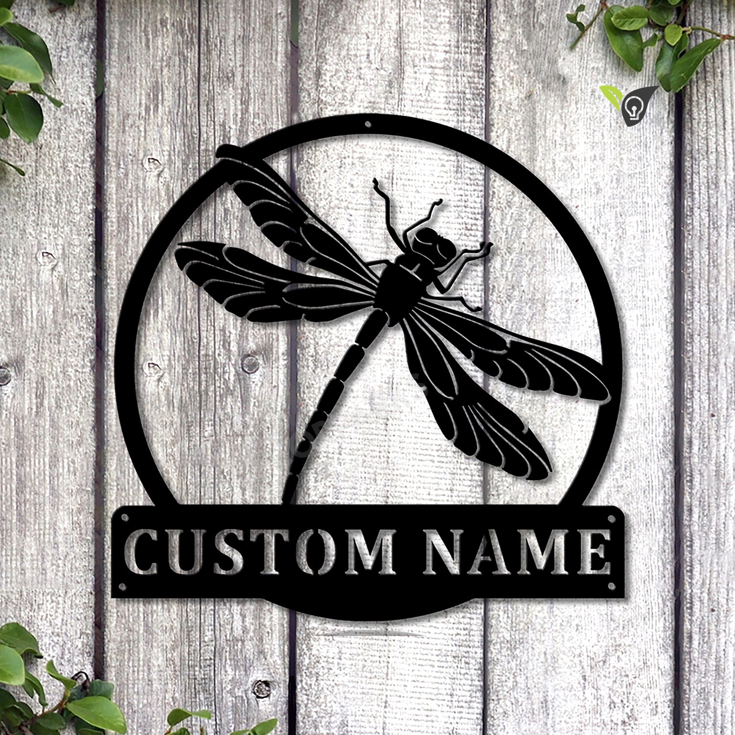 Personalized Dragonfly Monogram Metal Sign Art, Metal Wall Art Custom ...