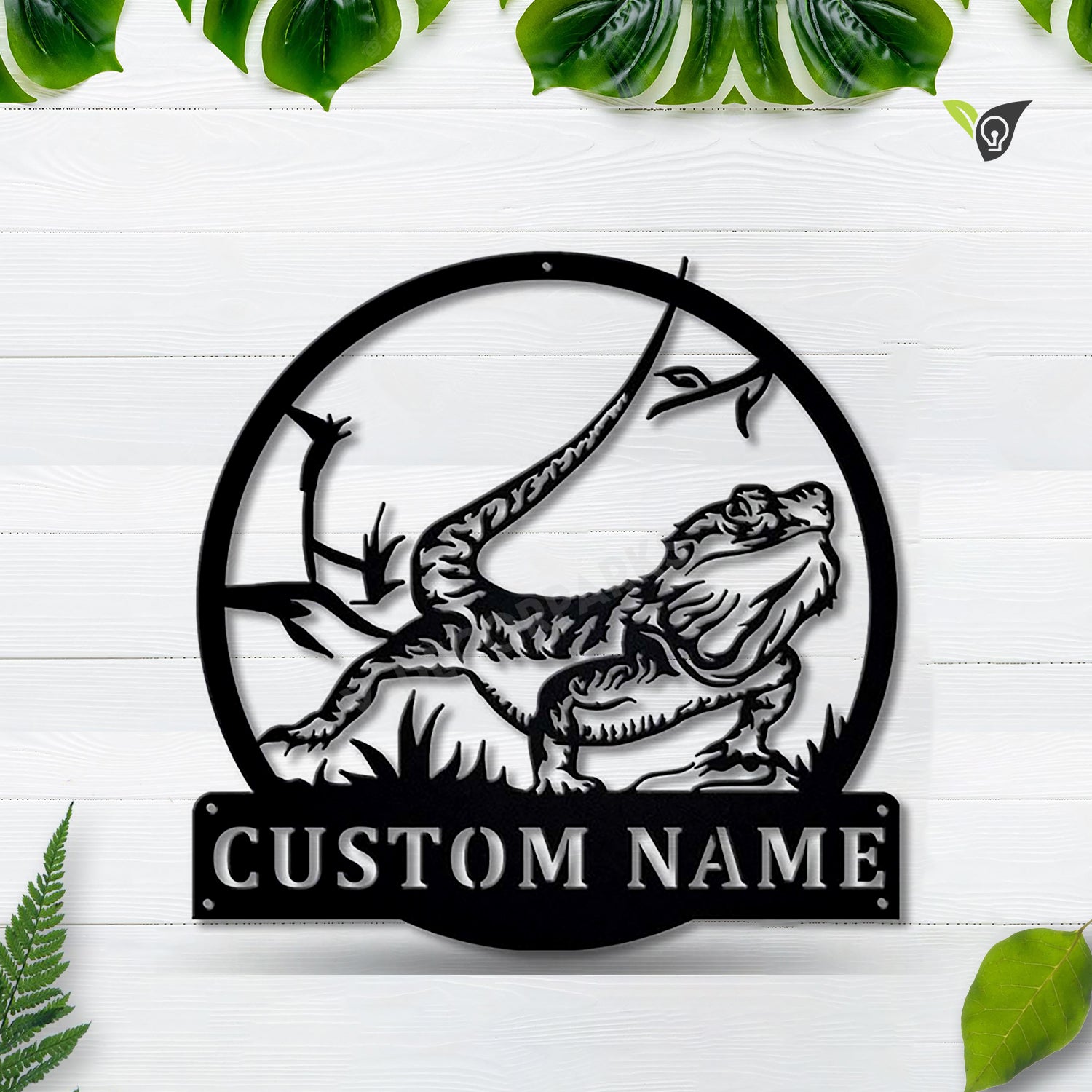Personalized Bearded Dragon Metal Sign Art, Custom Bearded Dragon Metal ...