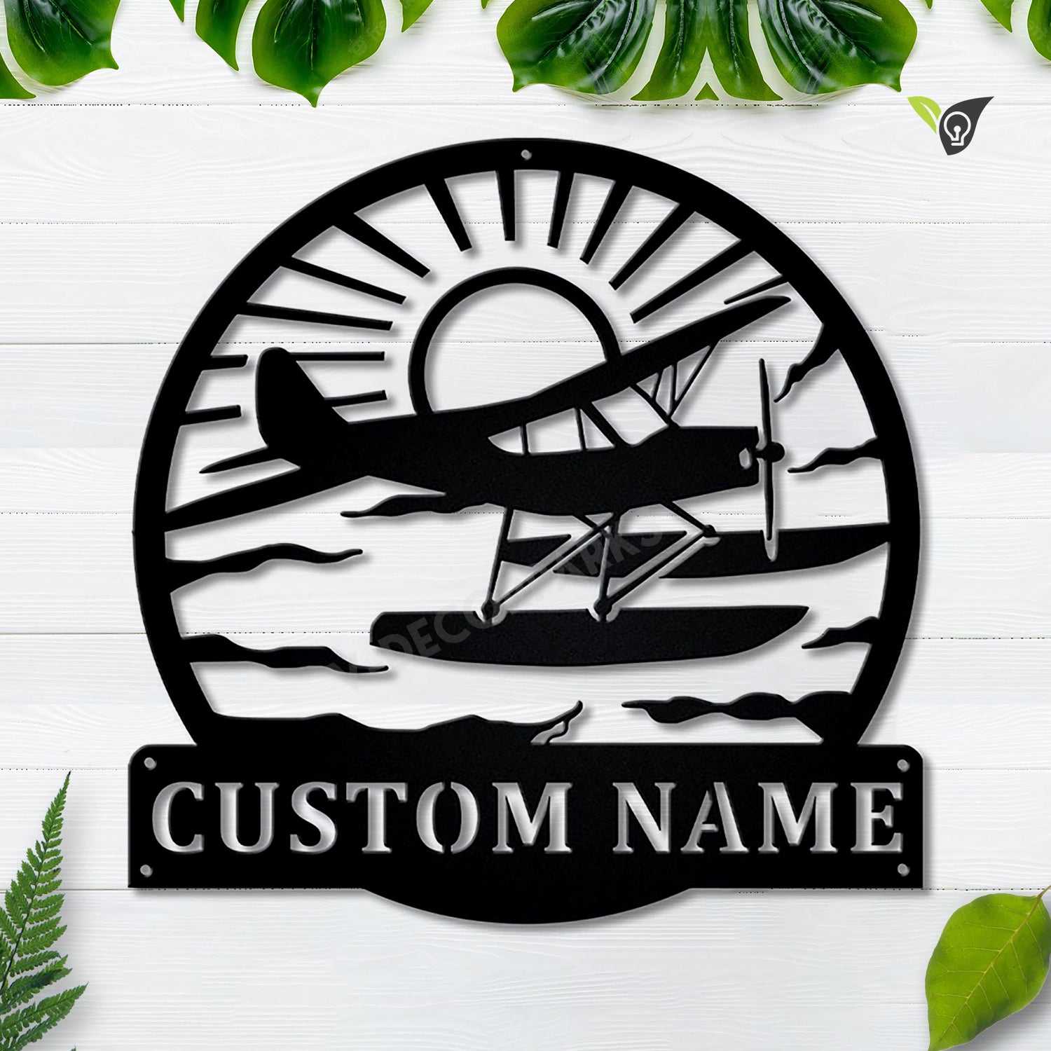Personalized Plane With Floats Metal Sign Art, Custom Plane Metal Sign ...