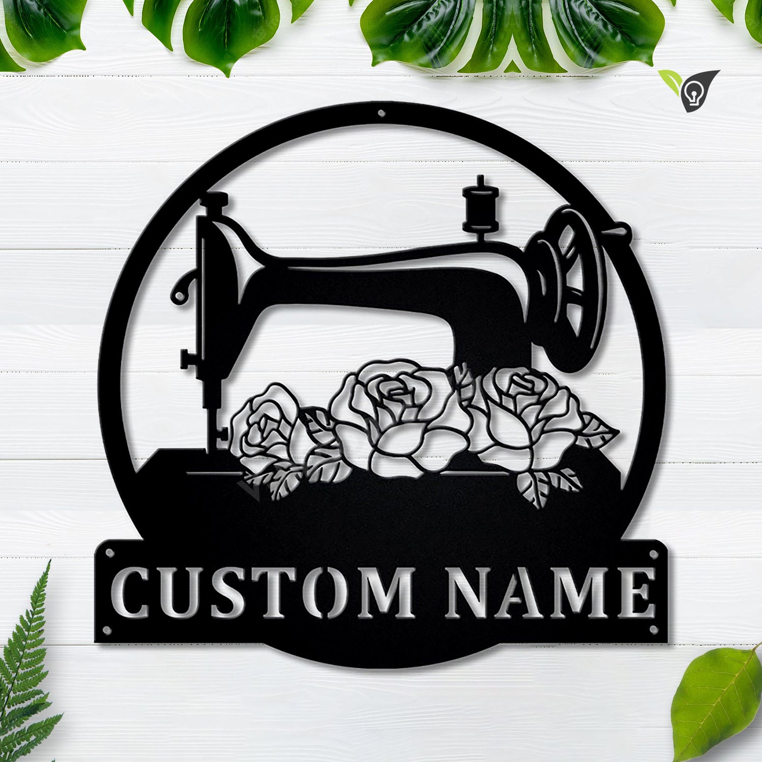 Personalized Floral Sewing Machine Metal Sign Art, Custom Sewing ...