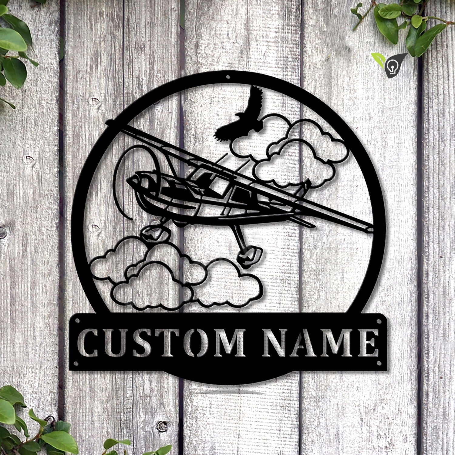 Personalized Airplane Monogram Metal Sign Art V2, Custom Airplane Metal ...