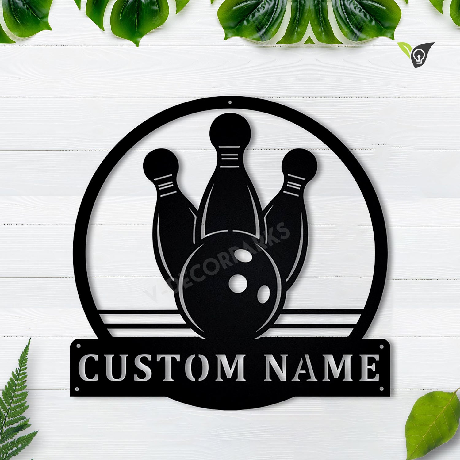 Personalized Bowling Monogram Metal Sign Art V2, Metal Wall Art, Decor ...
