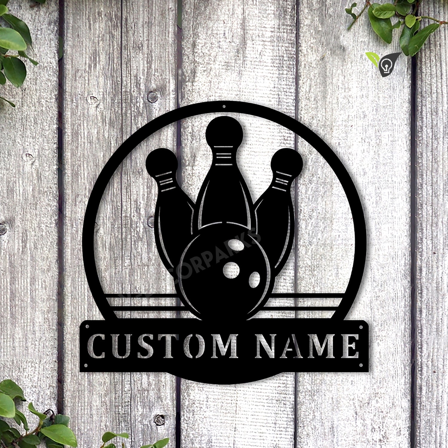 Personalized Bowling Monogram Metal Sign Art V2, Metal Wall Art, Decor ...