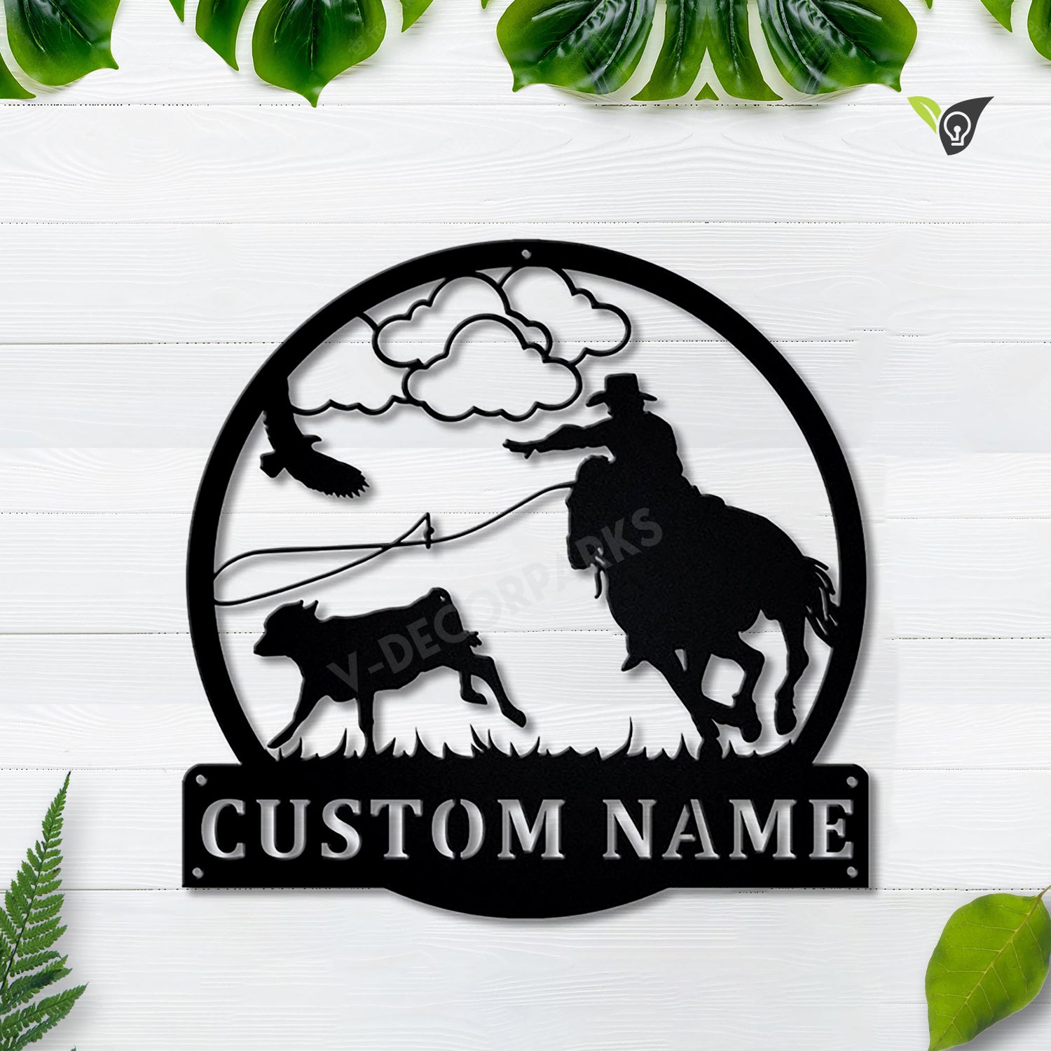 Personalized Calf Roping Sport Monogram Metal Sign Art, Custom Calf ...