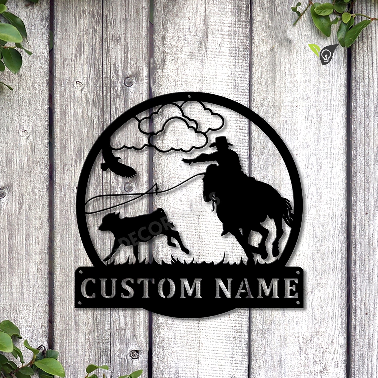 Personalized Calf Roping Sport Monogram Metal Sign Art, Custom Calf ...