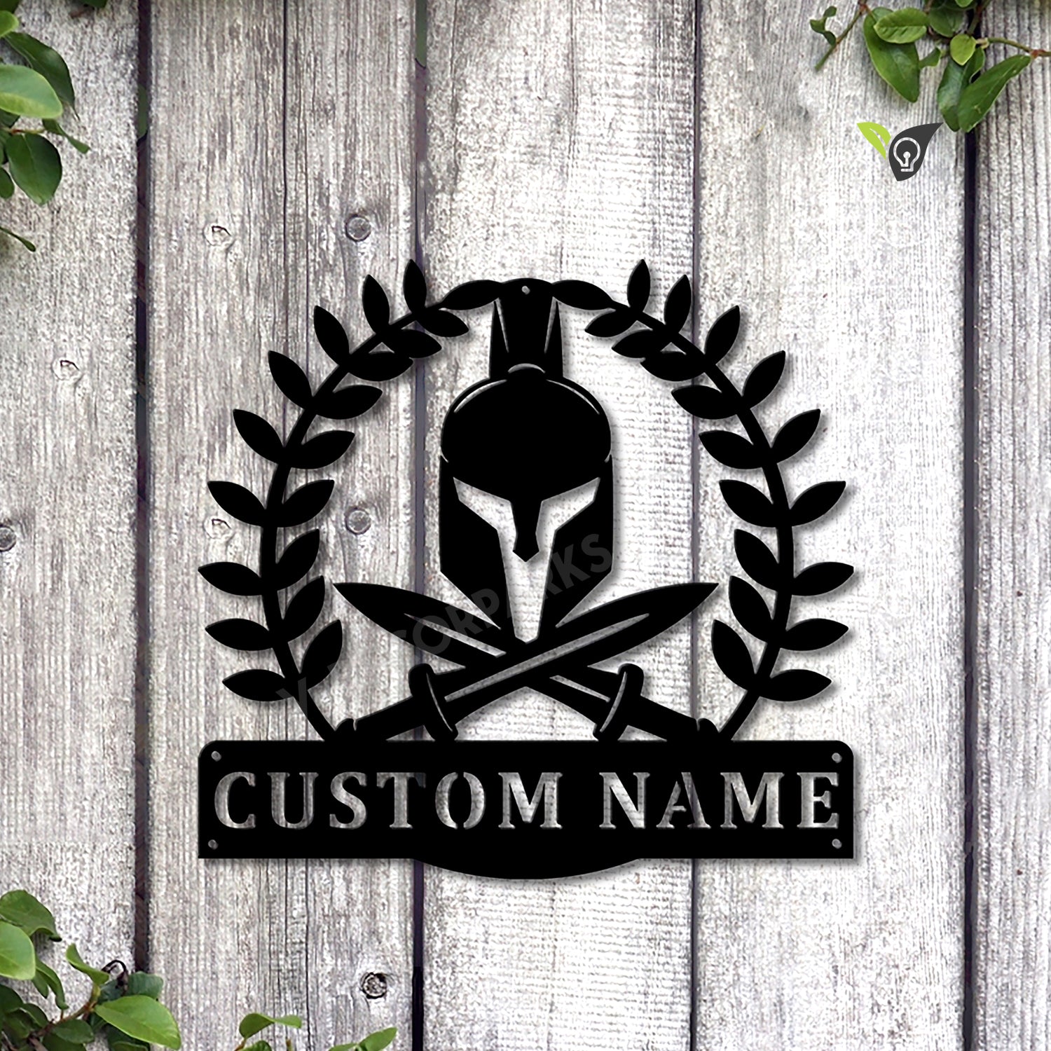 Personalized Spartan Warrior Monogram Metal Sign Art V2, Custom Spartan ...
