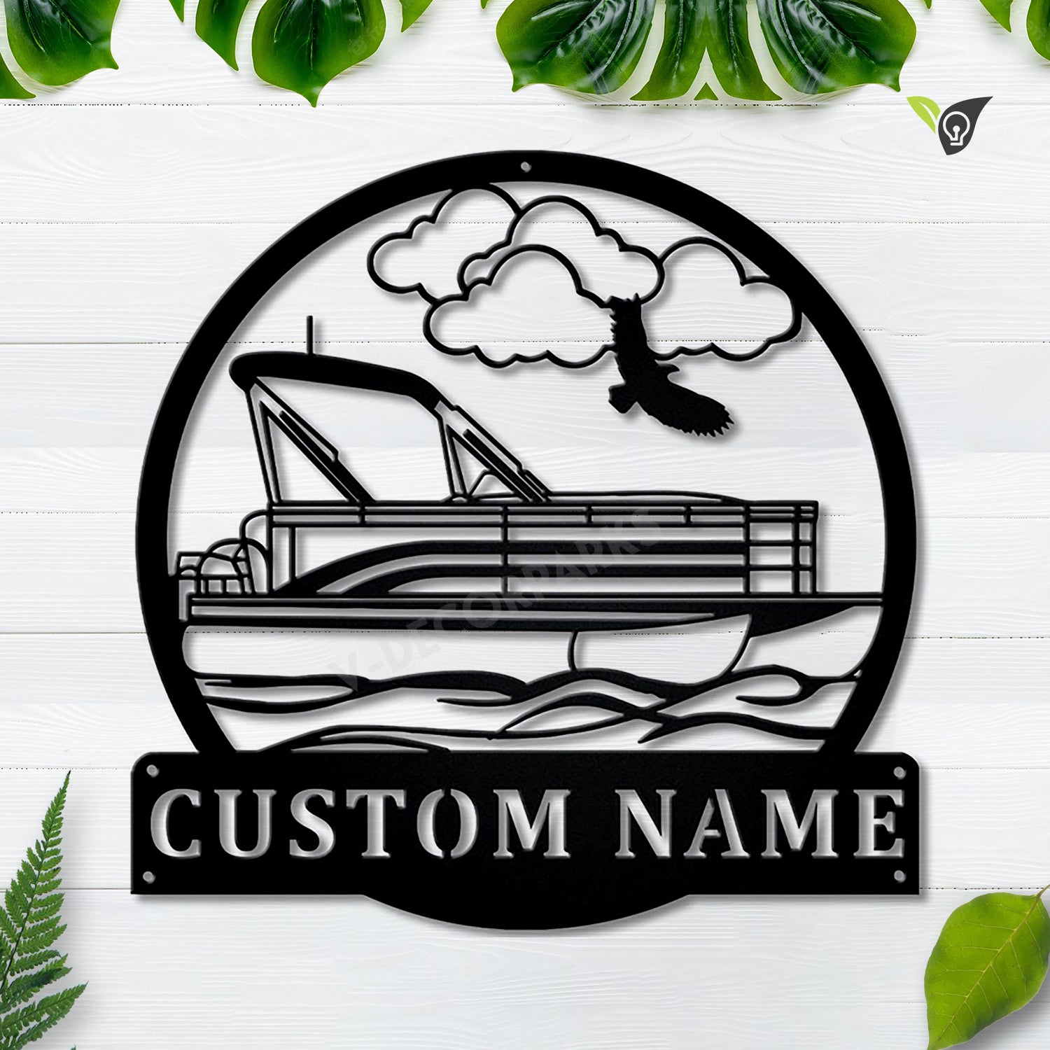 Personalized Pontoon Boat Metal Sign Art, Custom Pontoon Boat Monogram ...
