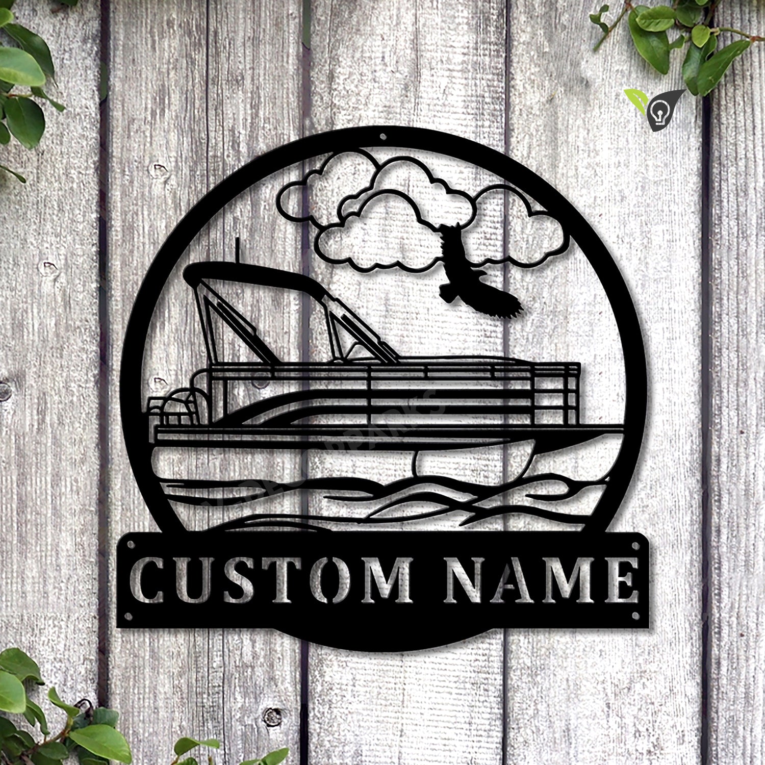 Personalized Pontoon Boat Metal Sign Art, Custom Pontoon Boat Monogram ...