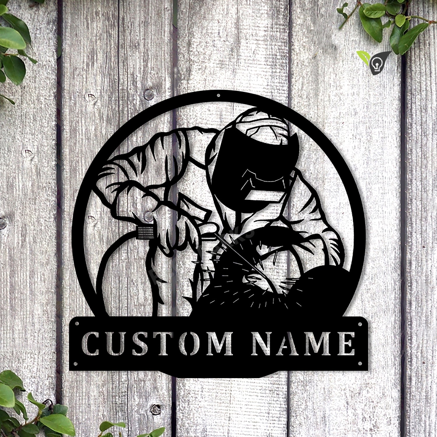 Personalized Welder Monogram Metal Sign Art, Custom Welder Monogram ...