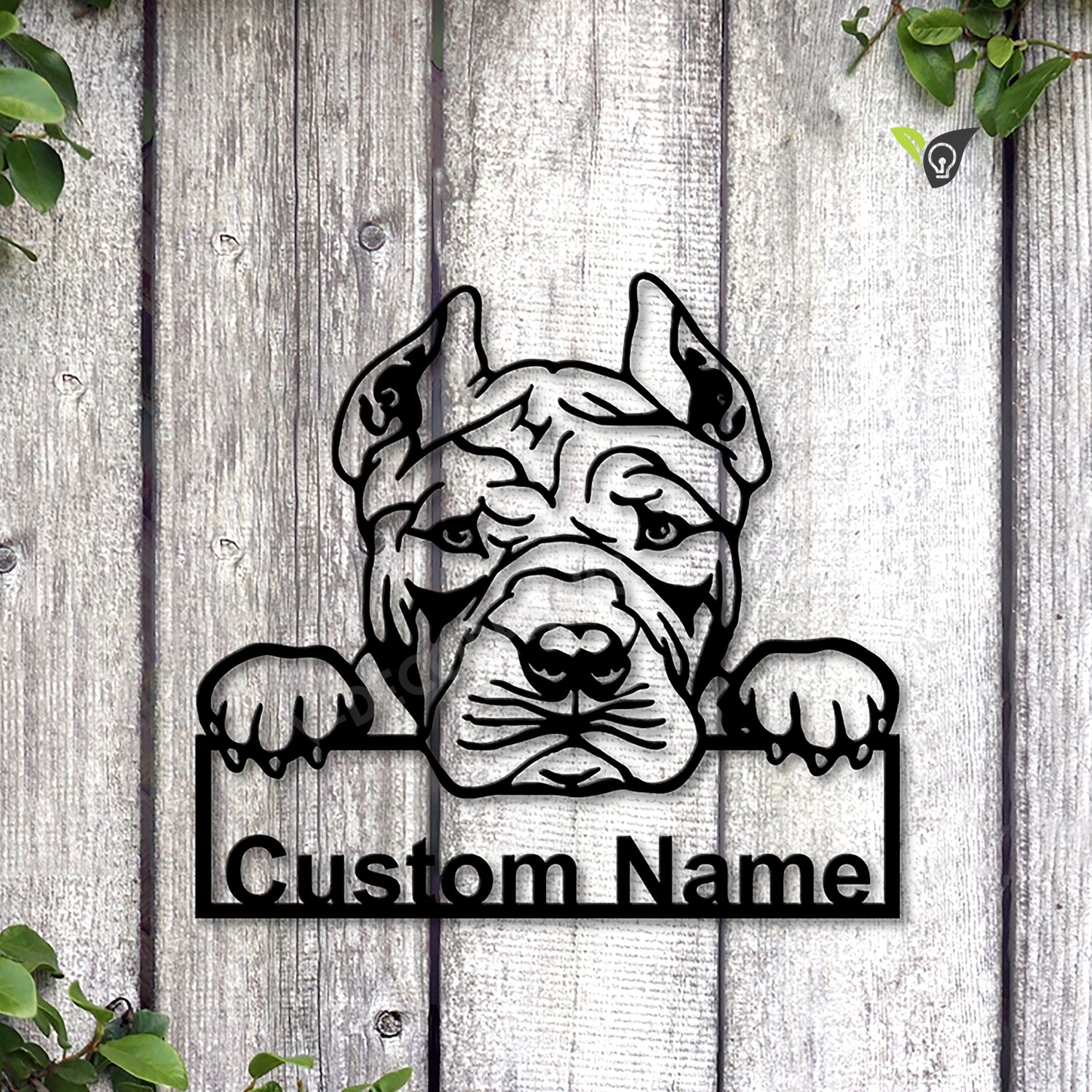 Personalized American Bully Dog Metal Sign Art, Custom American Bully ...