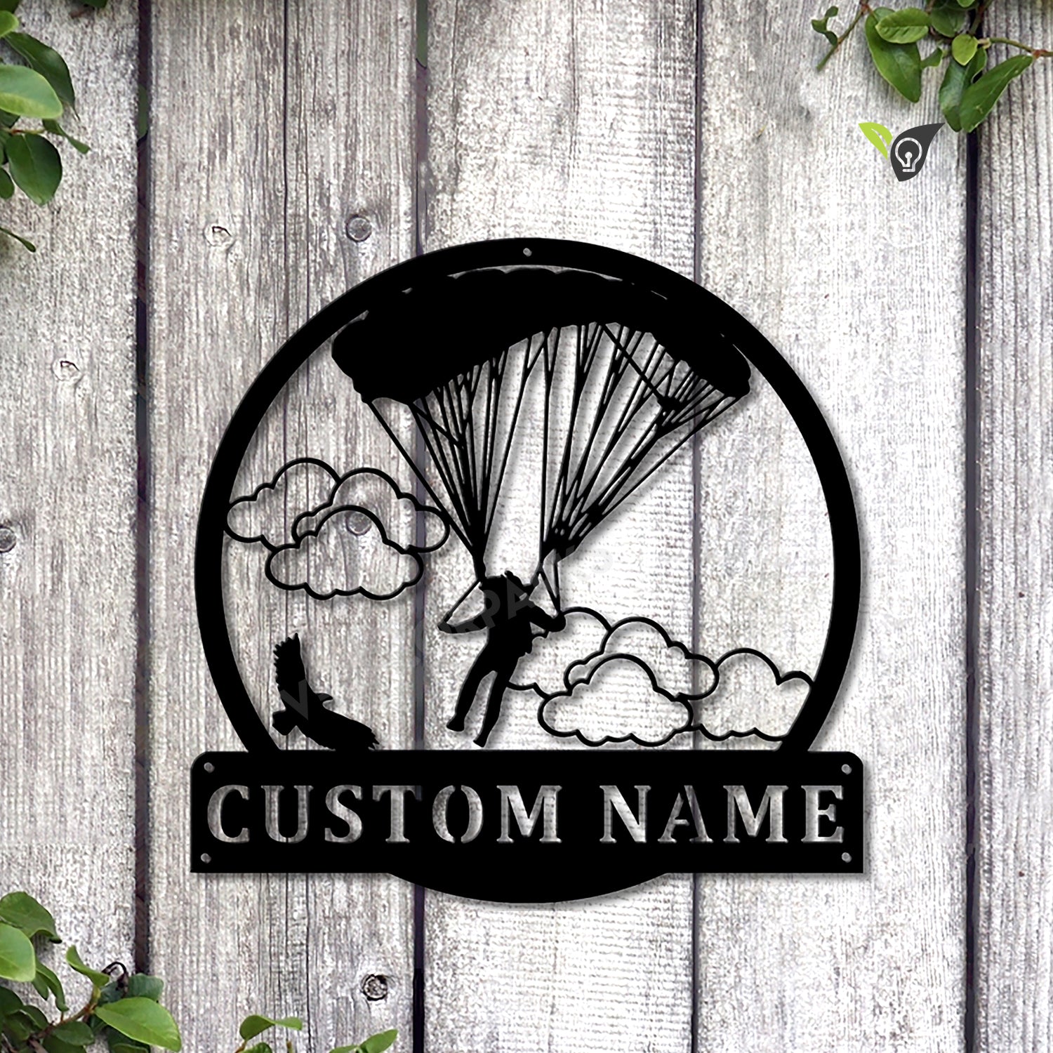 Personalized Parachuting Skydiving V4 Monogram Metal Sign Art, Custom ...