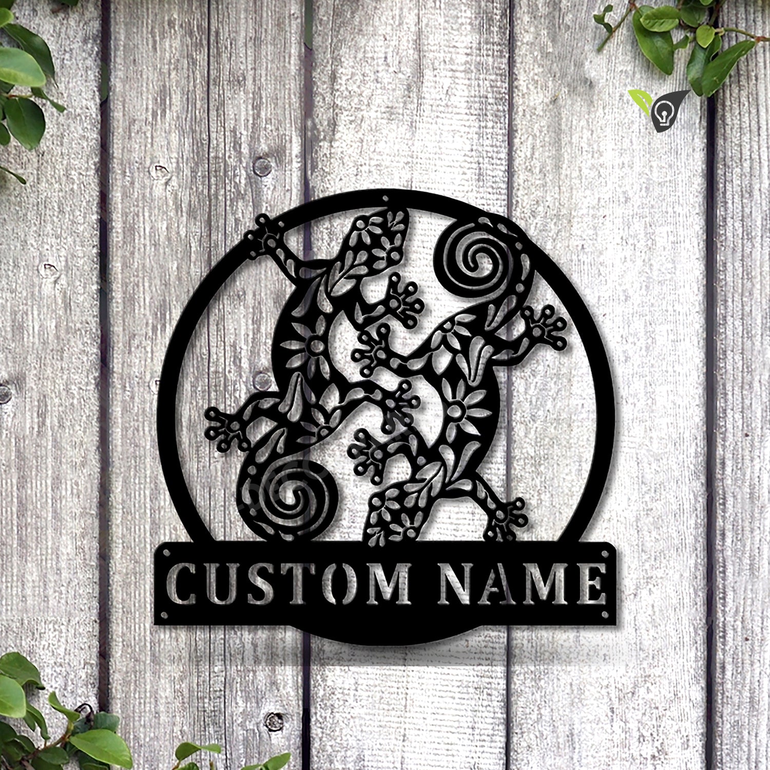 Personalized Gecko The Lizard Metal Sign Art, Custom Gecko The Lizard ...