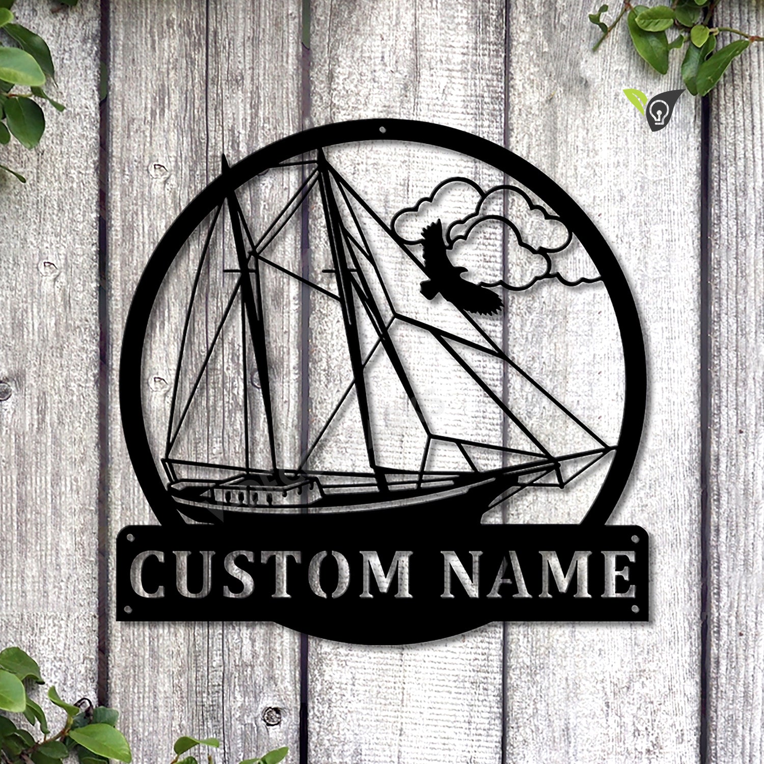 Personalized Schooner Ship Monogram Metal Sign Art, Custom Schooner ...