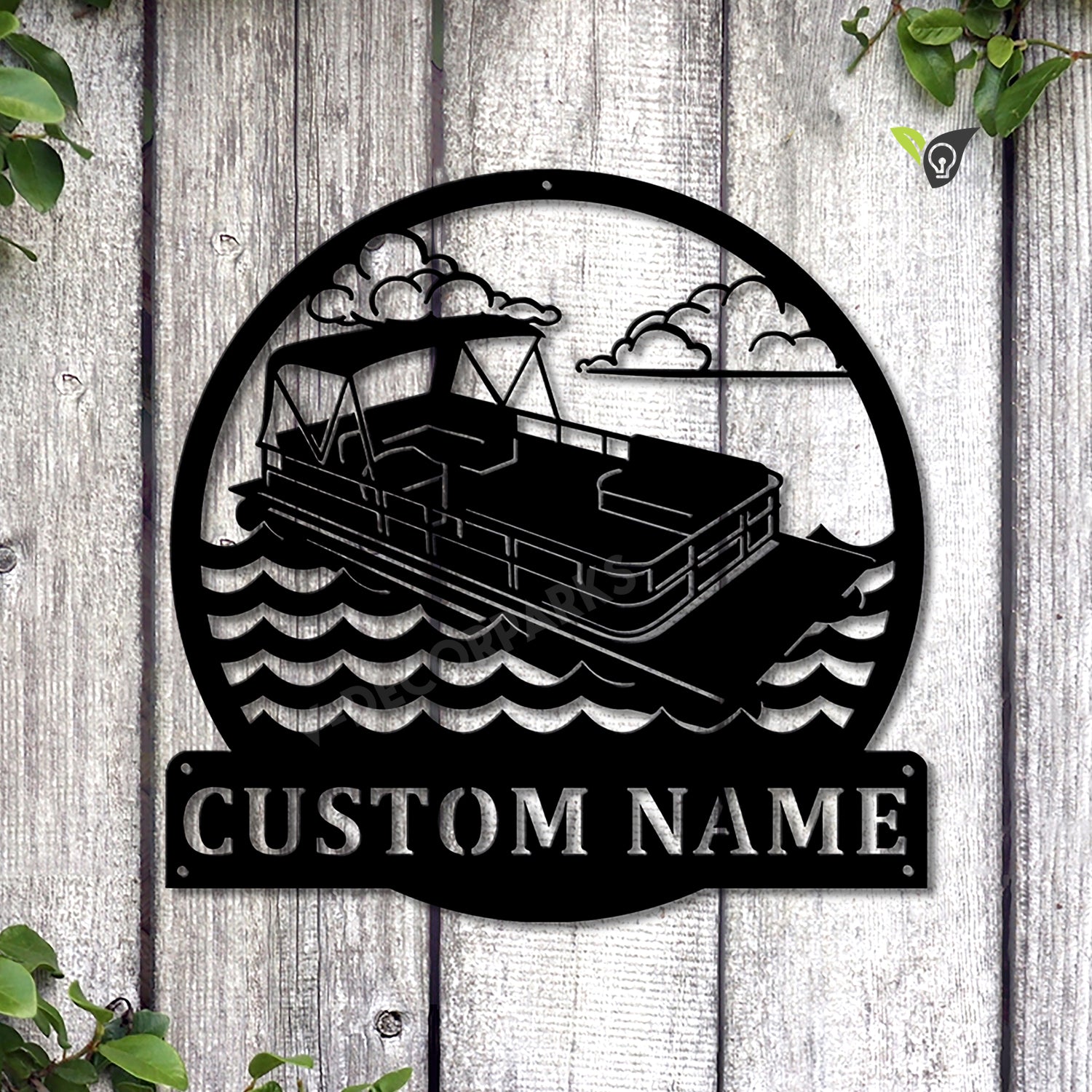 Personalized Pontoon Boat Metal Sign Art V4, Custom Pontoon Boat ...