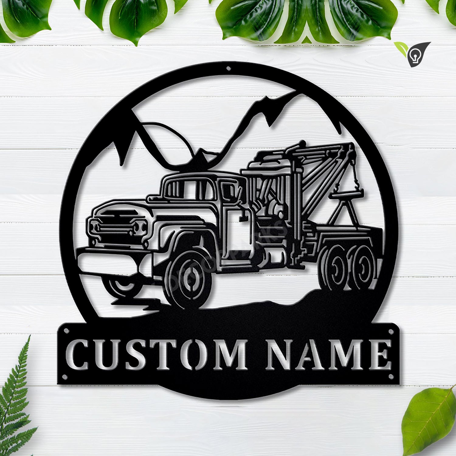 Personalized Tow Truck Monogram Metal Sign Art, Custom Tow Truck Metal ...