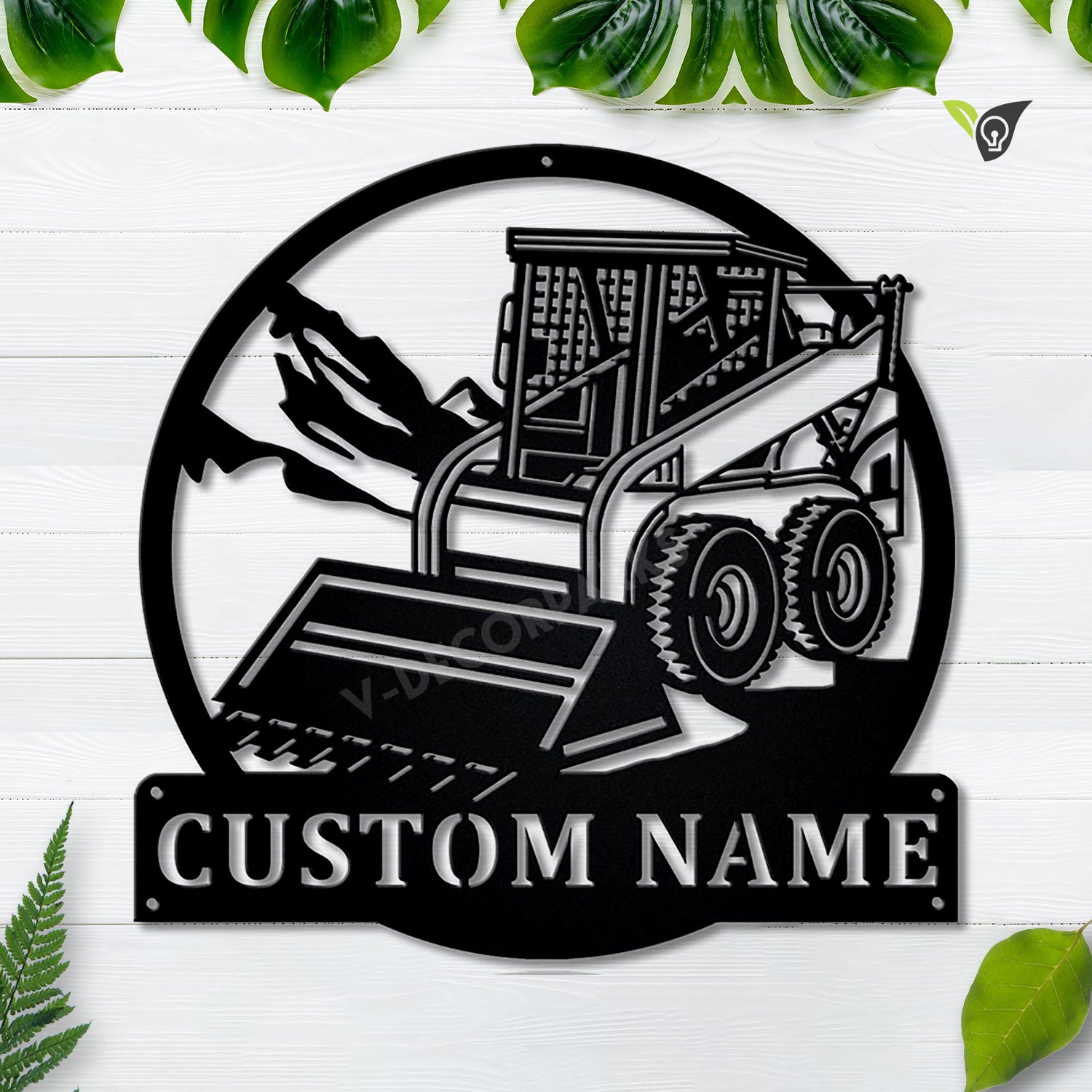 Personalized Skid Steer Loader Monogram Metal Sign Art, Custom Skid ...