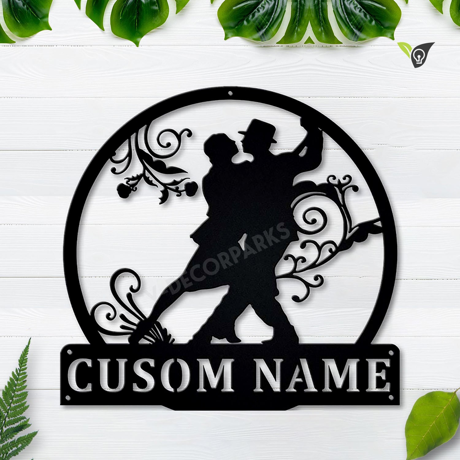 Personalized Tango Dance Monogram Metal Sign Art, Custom Tango Dance ...