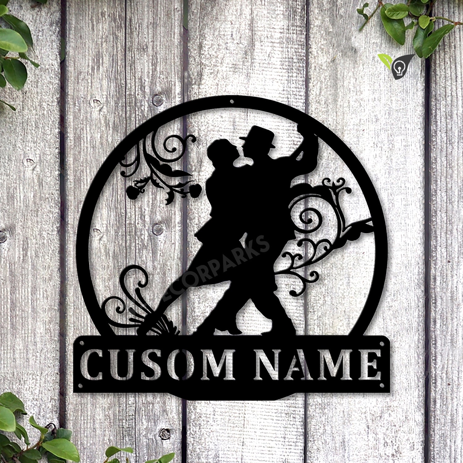 Personalized Tango Dance Monogram Metal Sign Art, Custom Tango Dance ...