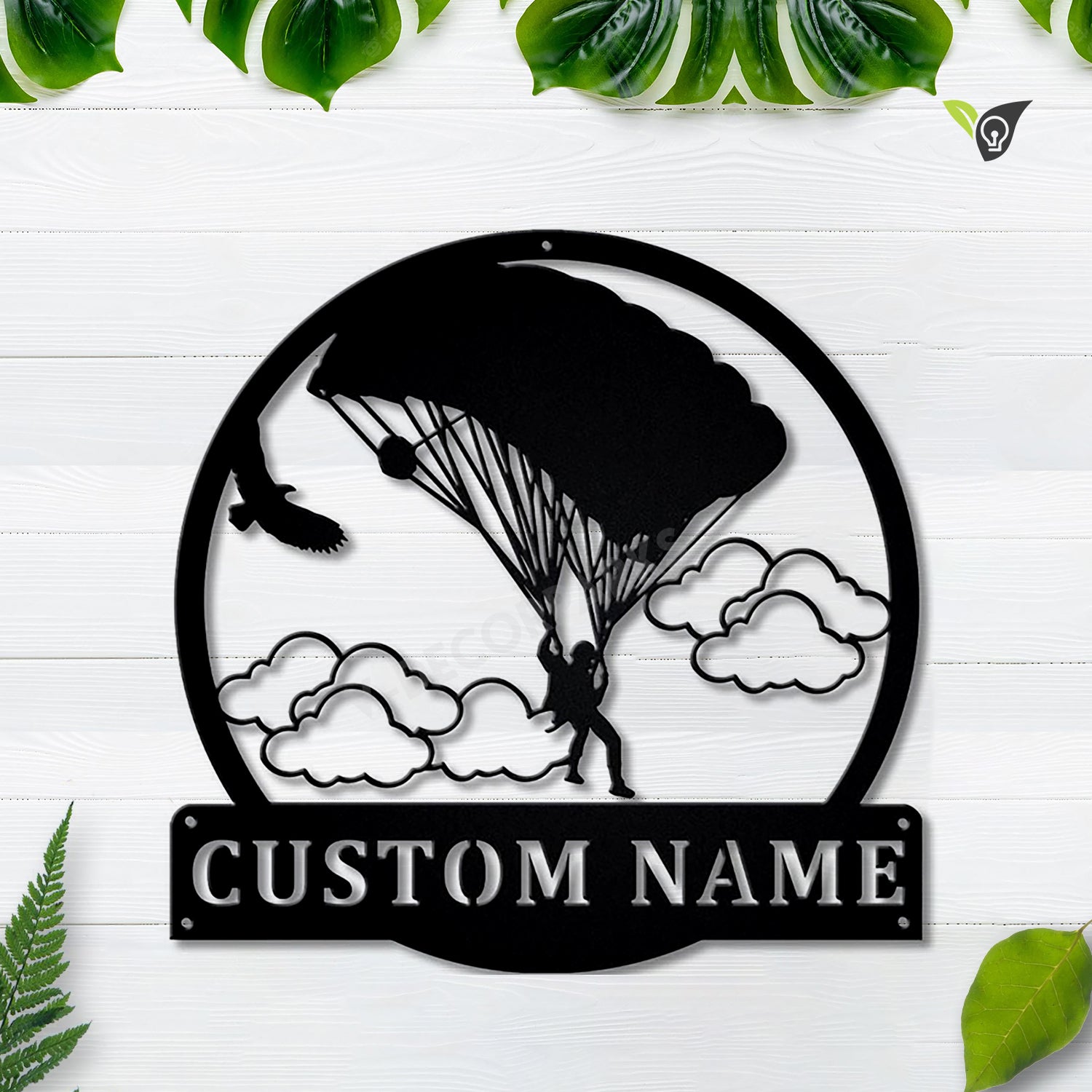 Personalized Parachuting Skydiving V2 Monogram Metal Sign Art, Custom ...