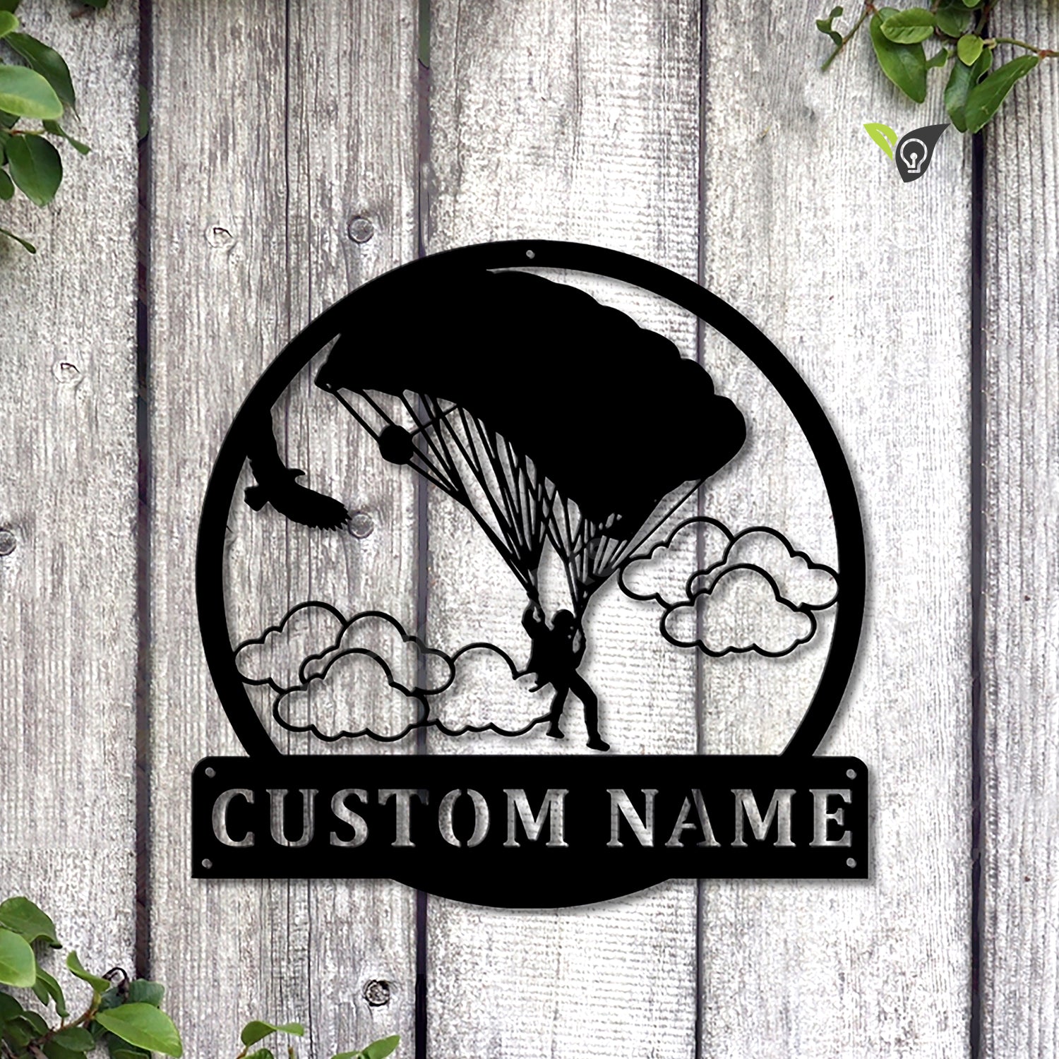 Personalized Parachuting Skydiving V2 Monogram Metal Sign Art, Custom ...