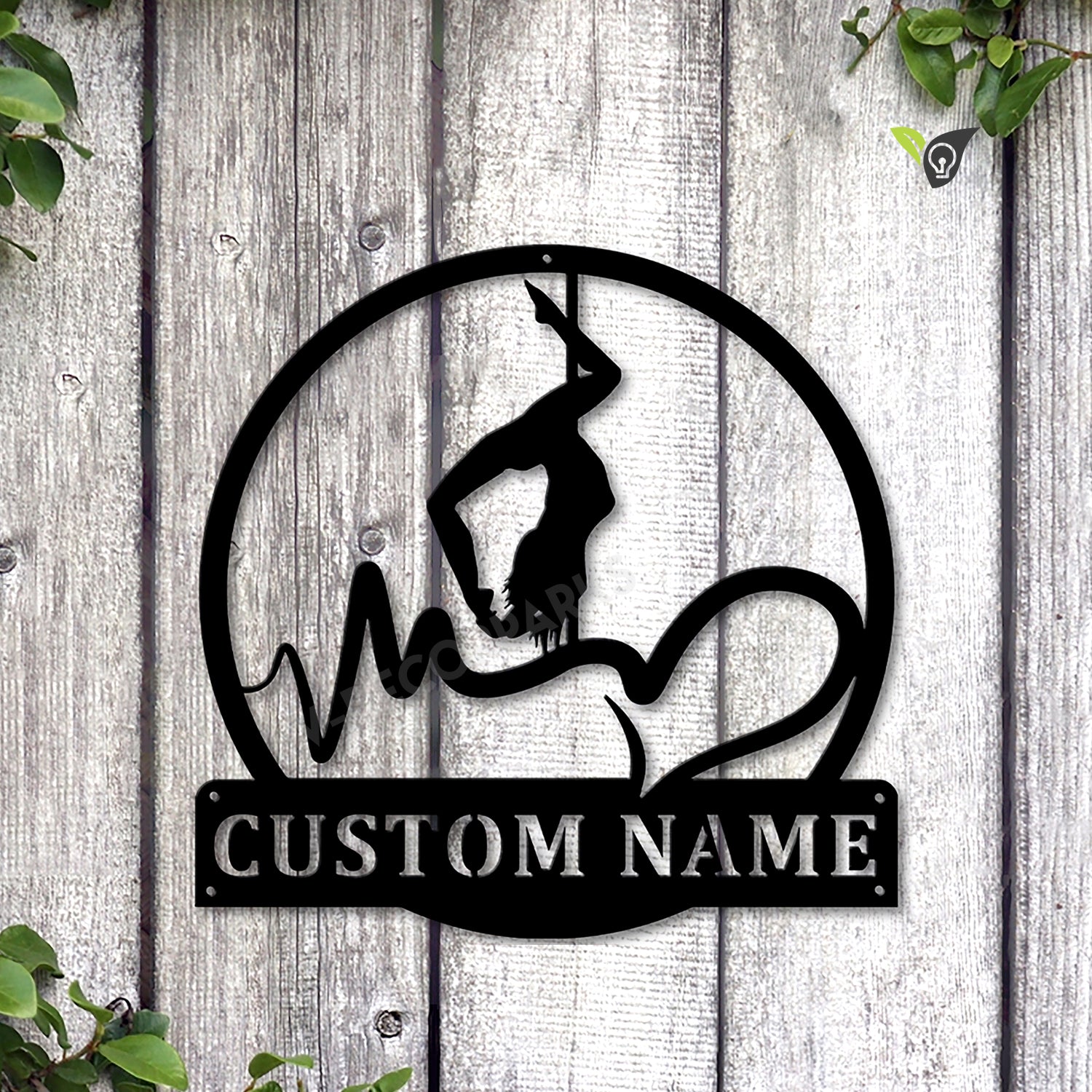 Personalized Pole Dance Monogram Metal Sign Art, Pole Dance Decor ...