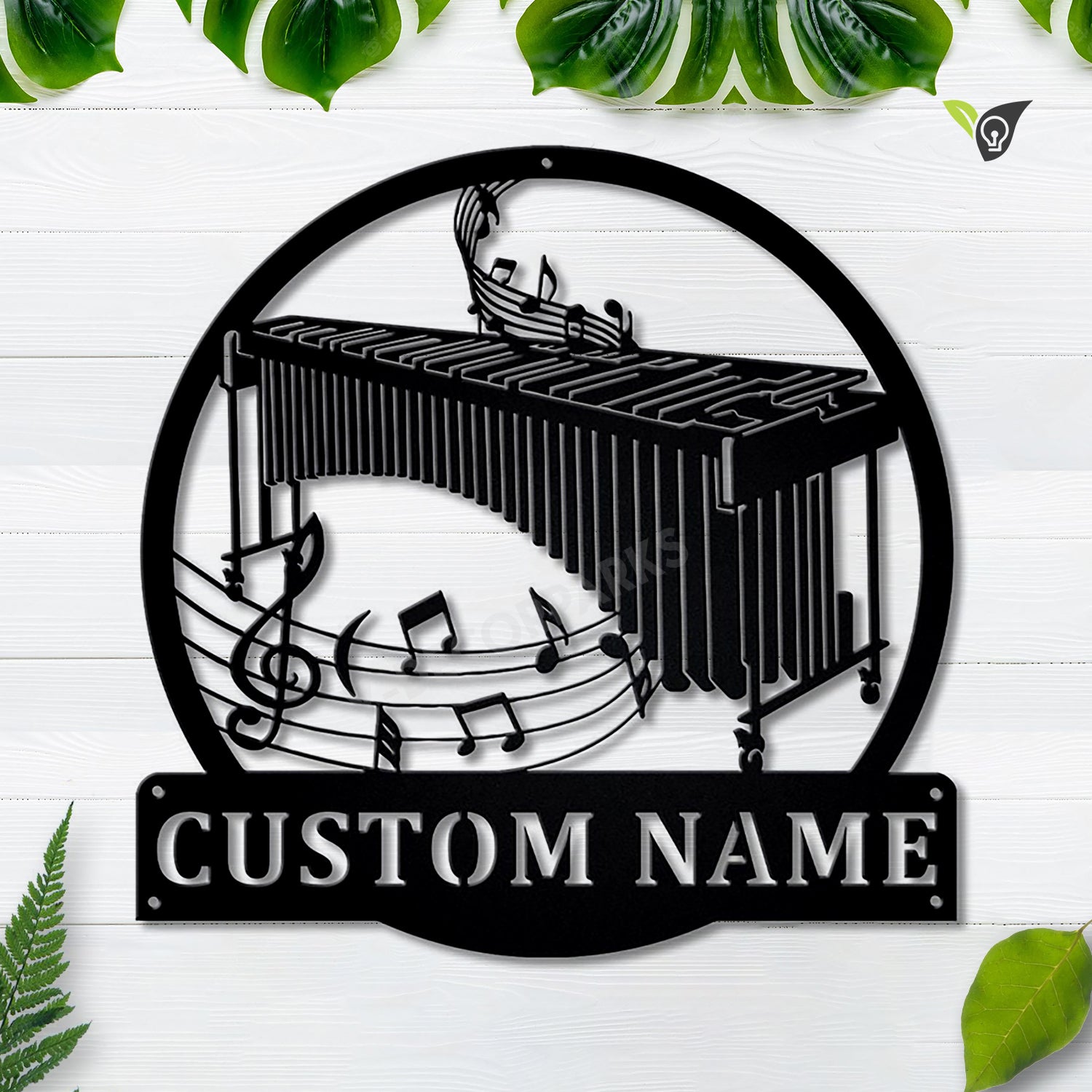 Personalized Marimba Monogram Metal Sign Art, Custom Marimba Monogram ...