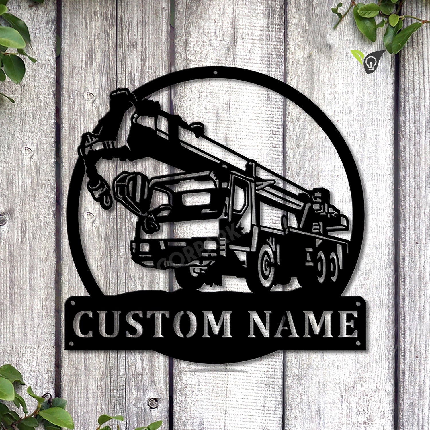 Personalized Crane Truck Monogram Metal Sign Art, Custom Crane Truck ...
