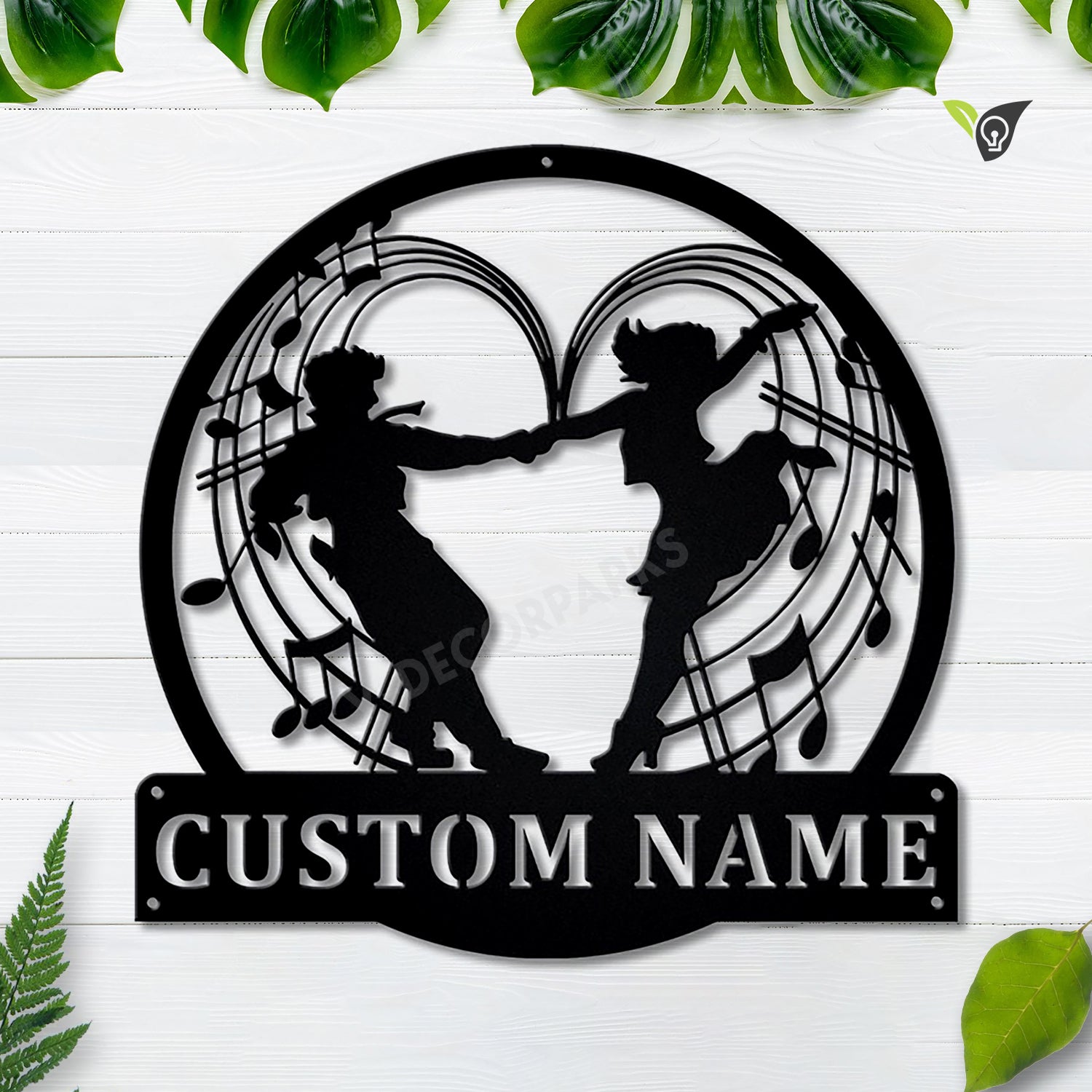 Personalized Ballroom Dancing Monogram Metal Sign Art V2, Custom ...
