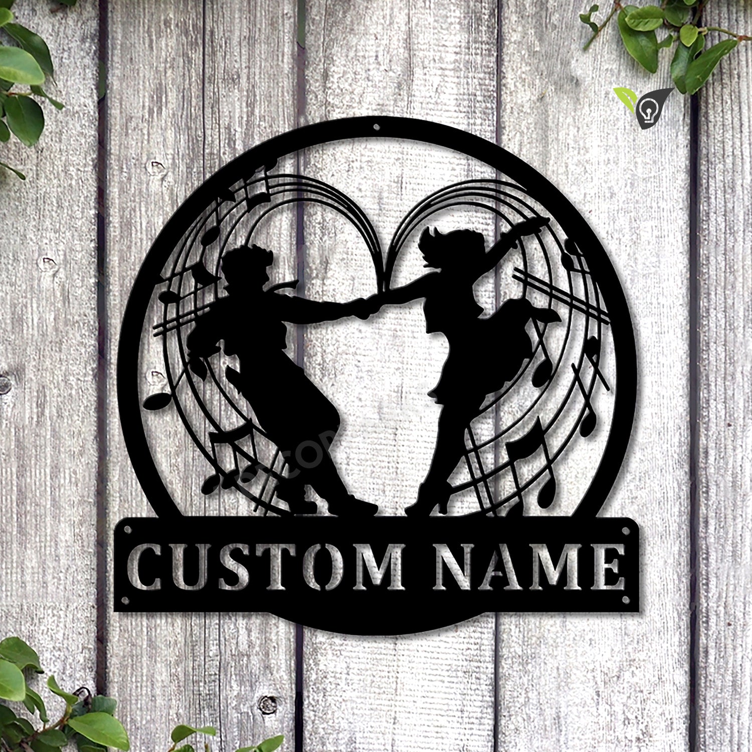 Personalized Ballroom Dancing Monogram Metal Sign Art V2, Custom ...