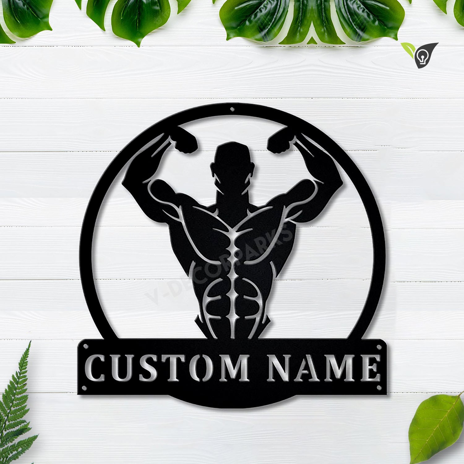 Personalized Bodybuilding Monogram Metal Sign Art, Custom Bodybuilding ...