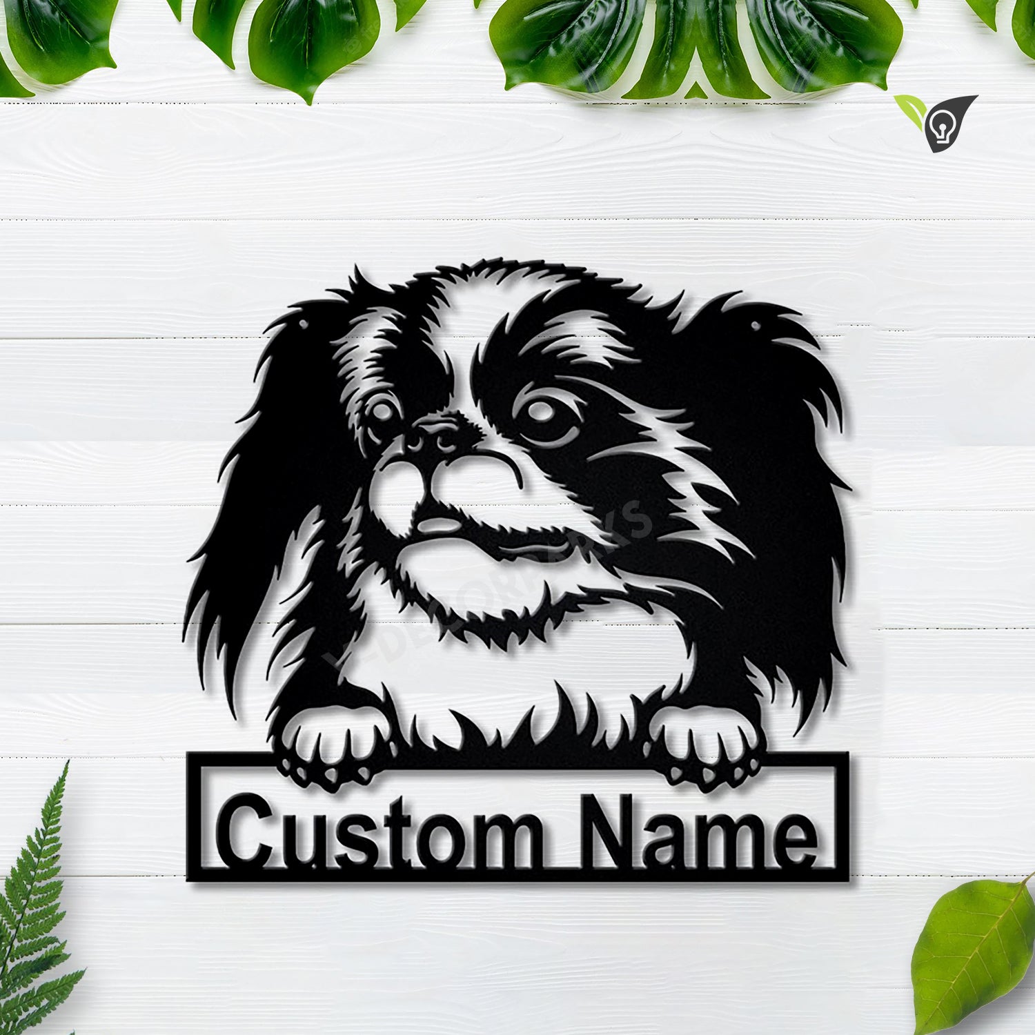 Personalized Japanese Chin Dog Metal Sign Art, Custom Japanese Chin ...