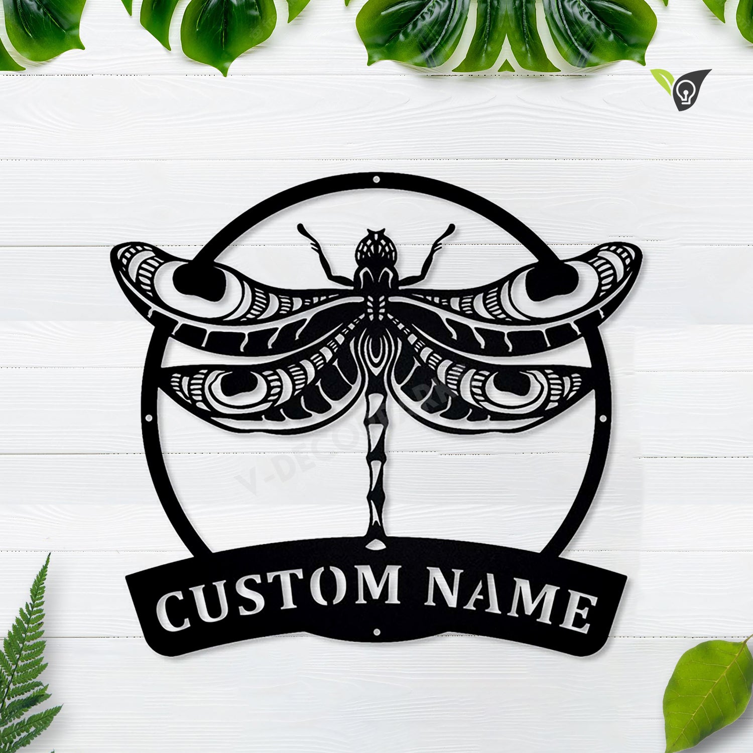Dragonfly Monogram Metal Sign Art, Metal Wall Art, Dragonfly Antler ...