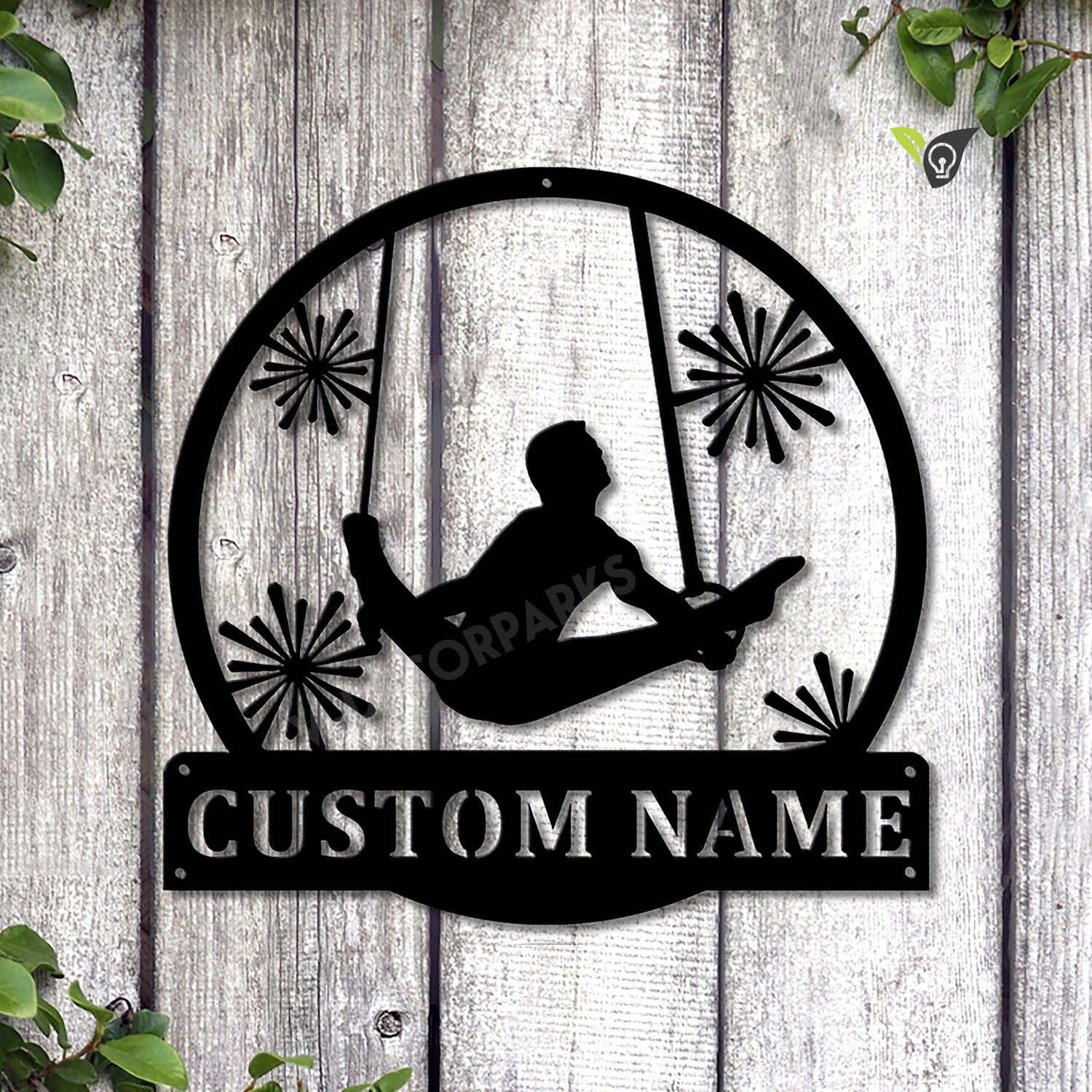 Personalized Rings Gymnastics Monogram Metal Sign Art, Rings Gymnastics ...