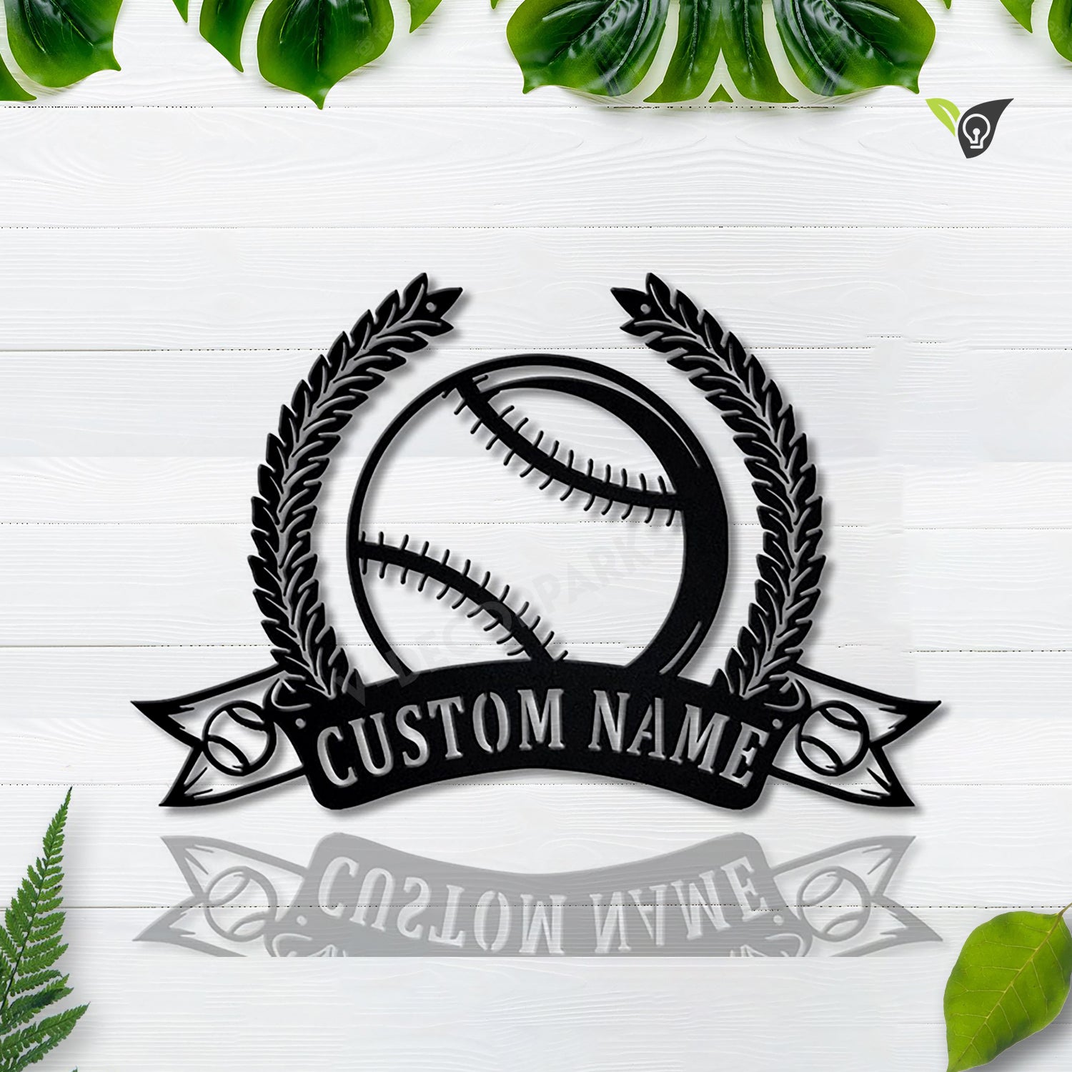 Personalized Baseball Monogram Metal Sign Art, Metal Wall Art, Baseball ...