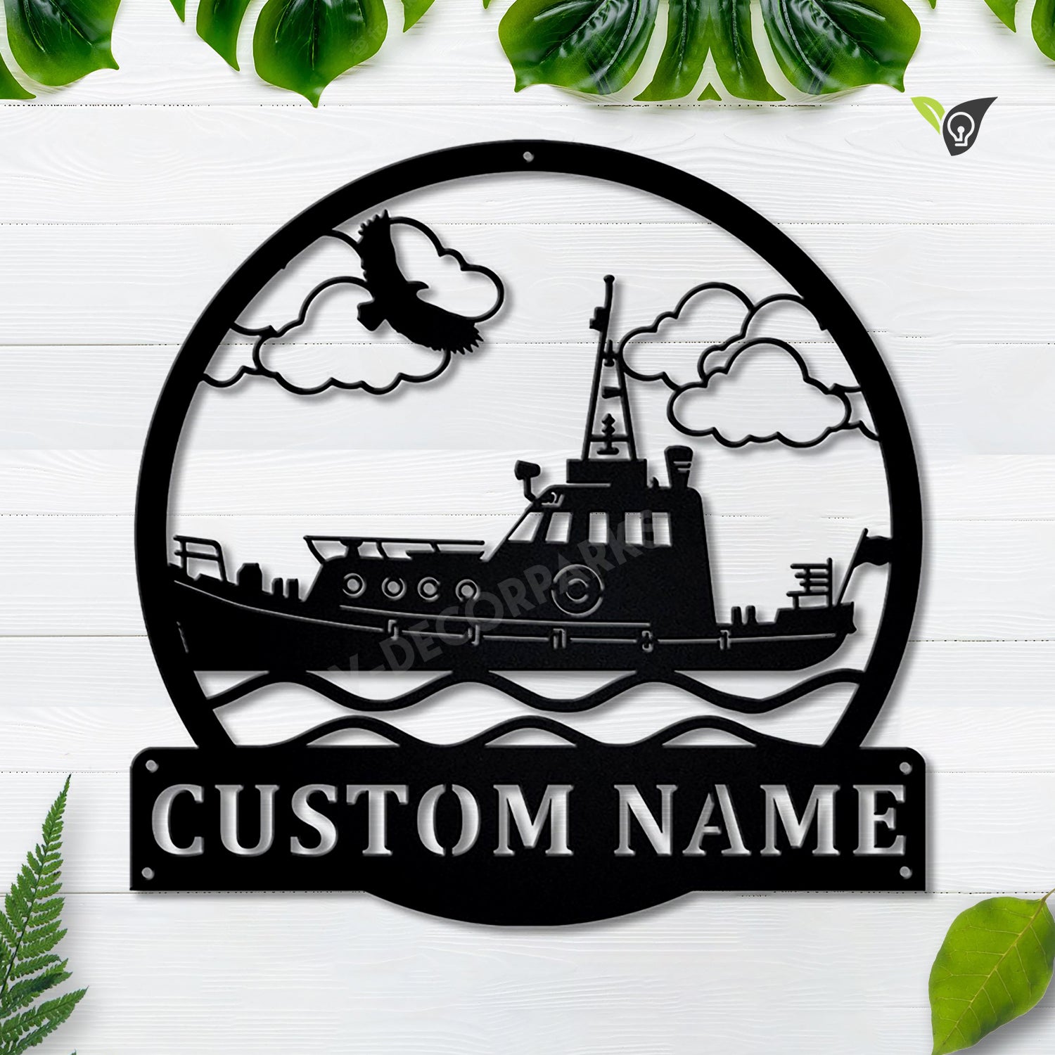 Personalized Tugboat Ship Monogram Metal Sign Art, Custom Tugboat Ship ...