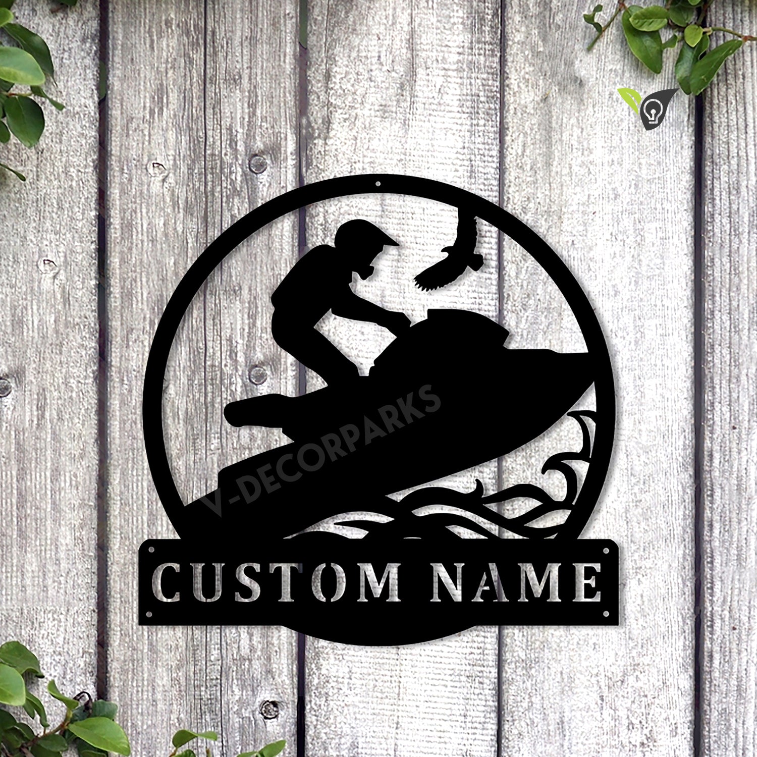 Personalized Waverunner Monogram Metal Sign Art, Metal Wall Art ...